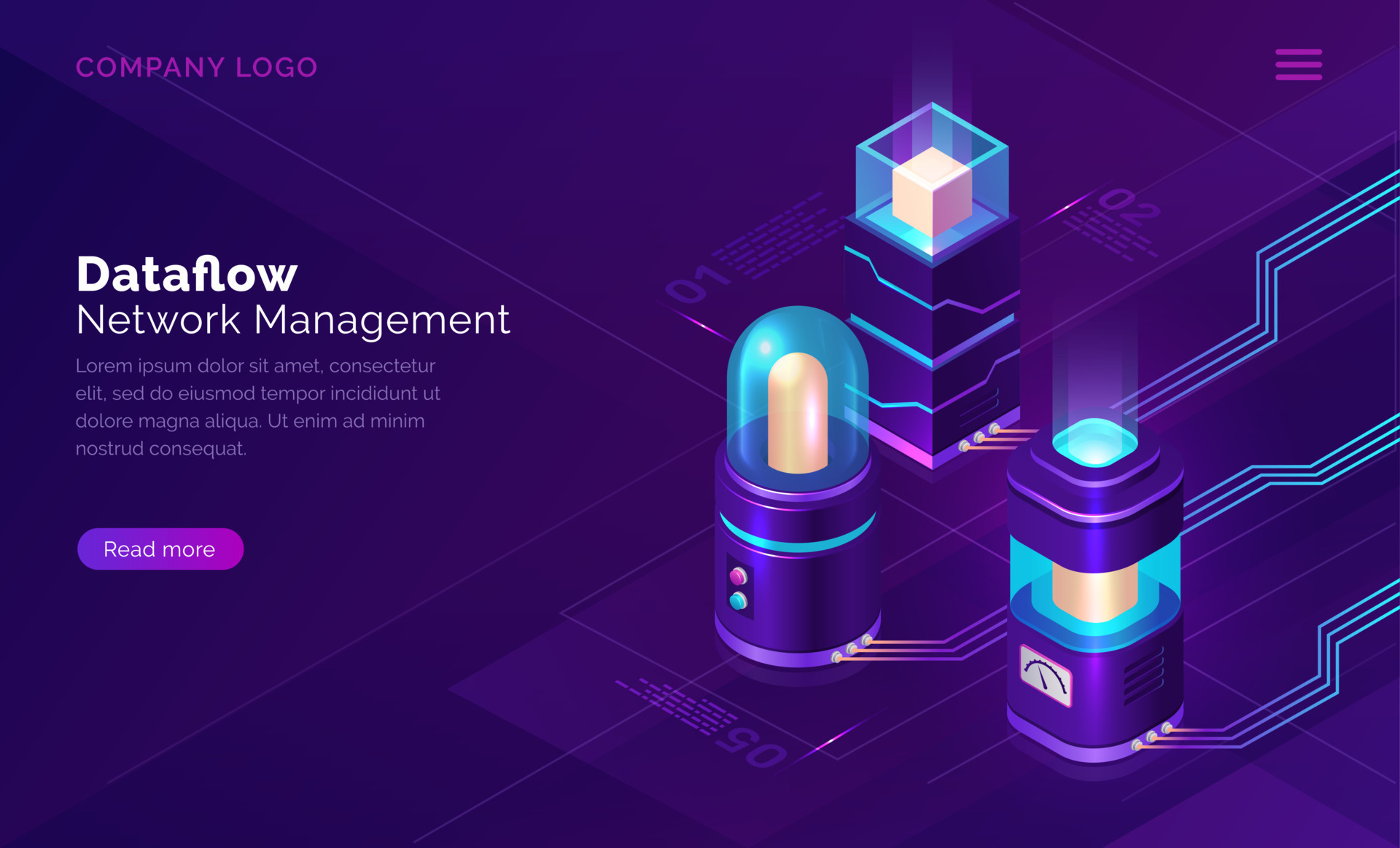 Data flow, network manager isometric concept 21493336 Vector Art at ...