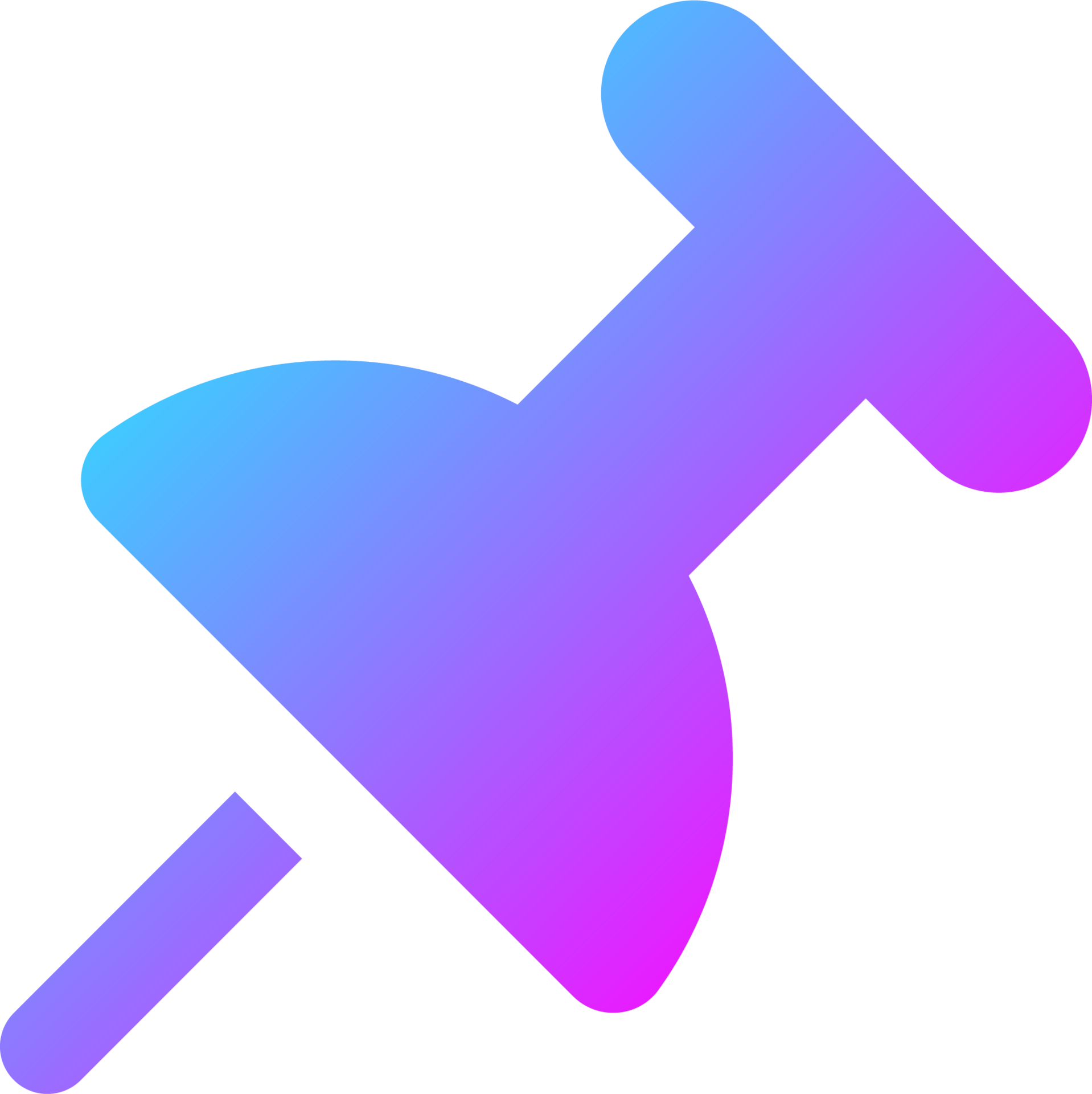 Push Pin Icon In Gradient Colors Thumbtack Signs Illustration 21494531 Png