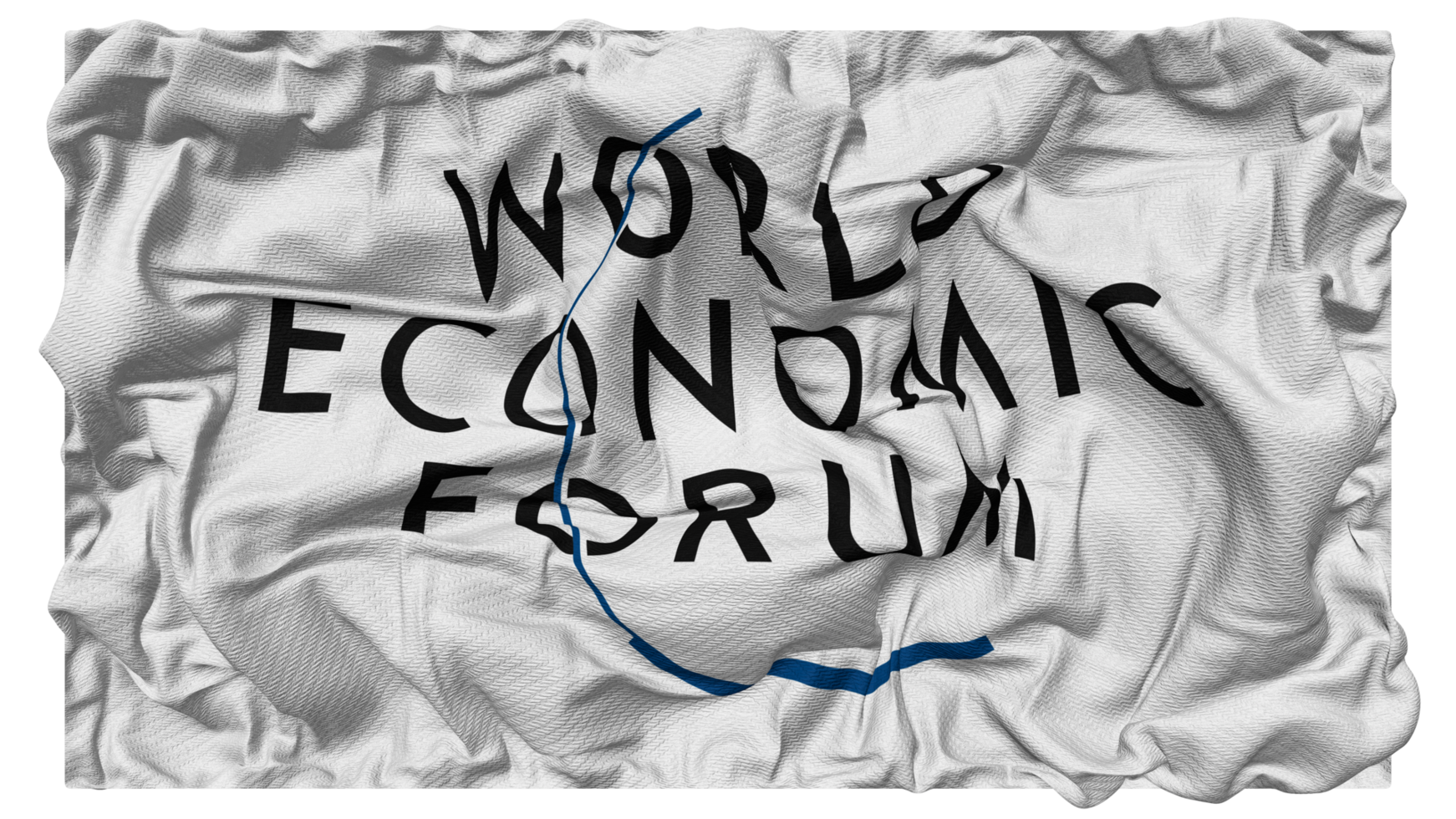 Free World Economic Forum Wef Flag Waves With Realistic Bump Texture