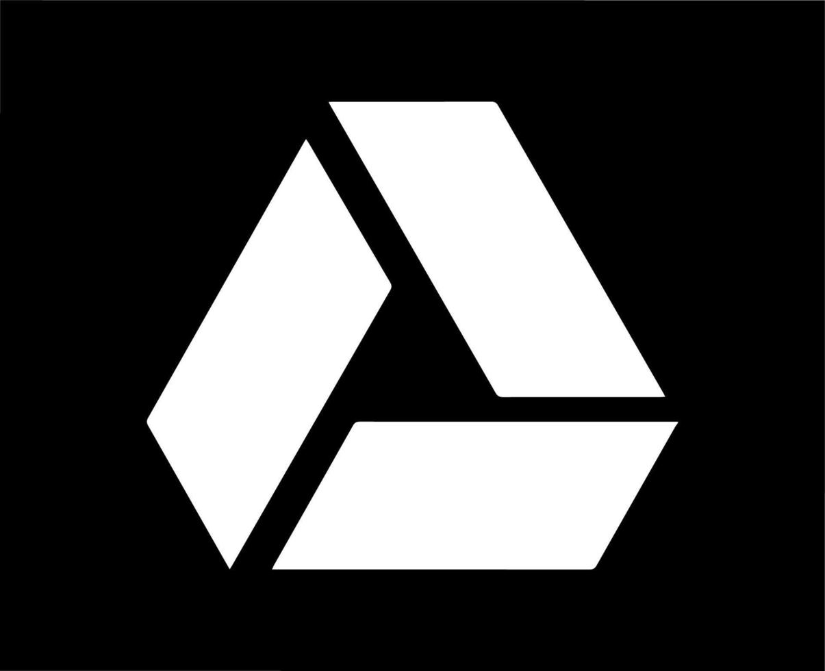 Google Drive Symbol Logo White Design Illustration Vector With Black ... Google Drive Symbol Logo White Design Illustration Vector With Black ...