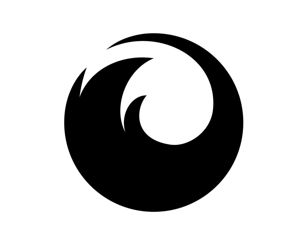 Mozilla Firefox Logo Brand Symbol Black Design Browser Software Vector
