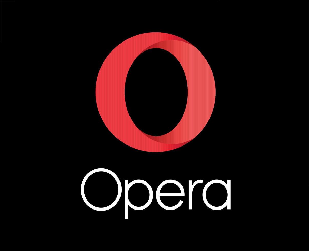 Opera Browser Symbol Brand Logo With Name Design Software Vector ... Opera Browser Symbol Brand Logo With Name Design Software Vector ...