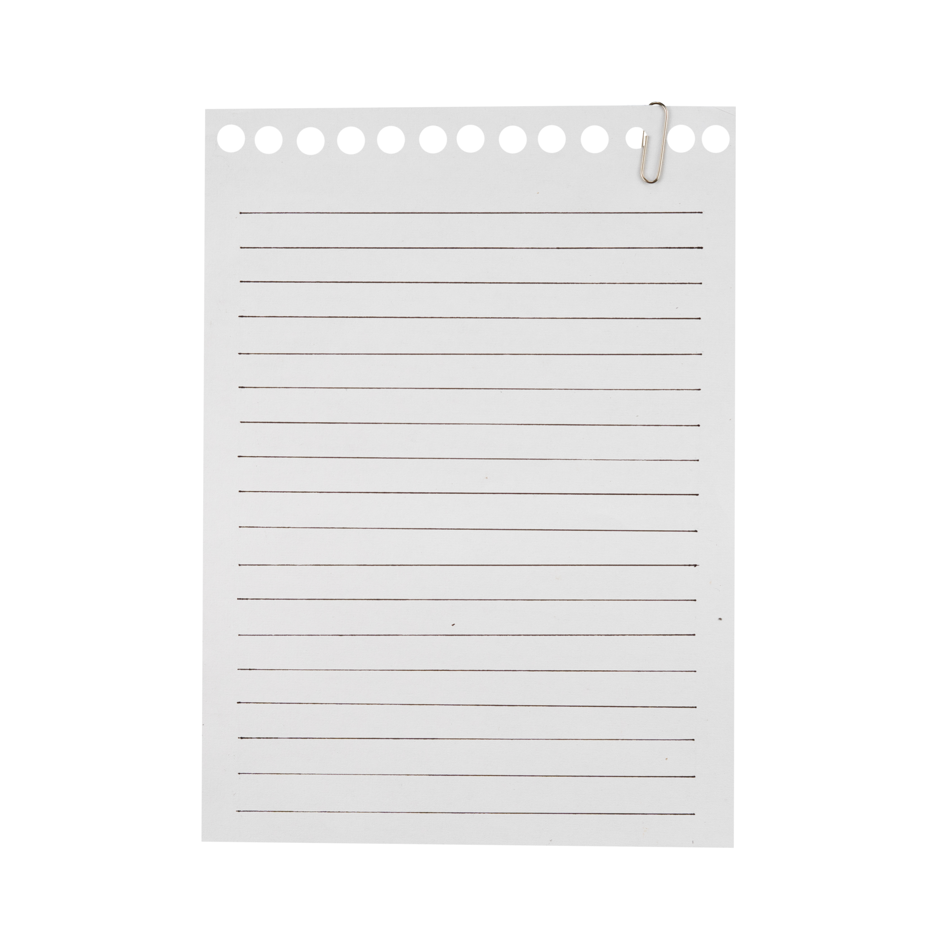 blank notebook paper isolated with clips 21496475 PNG