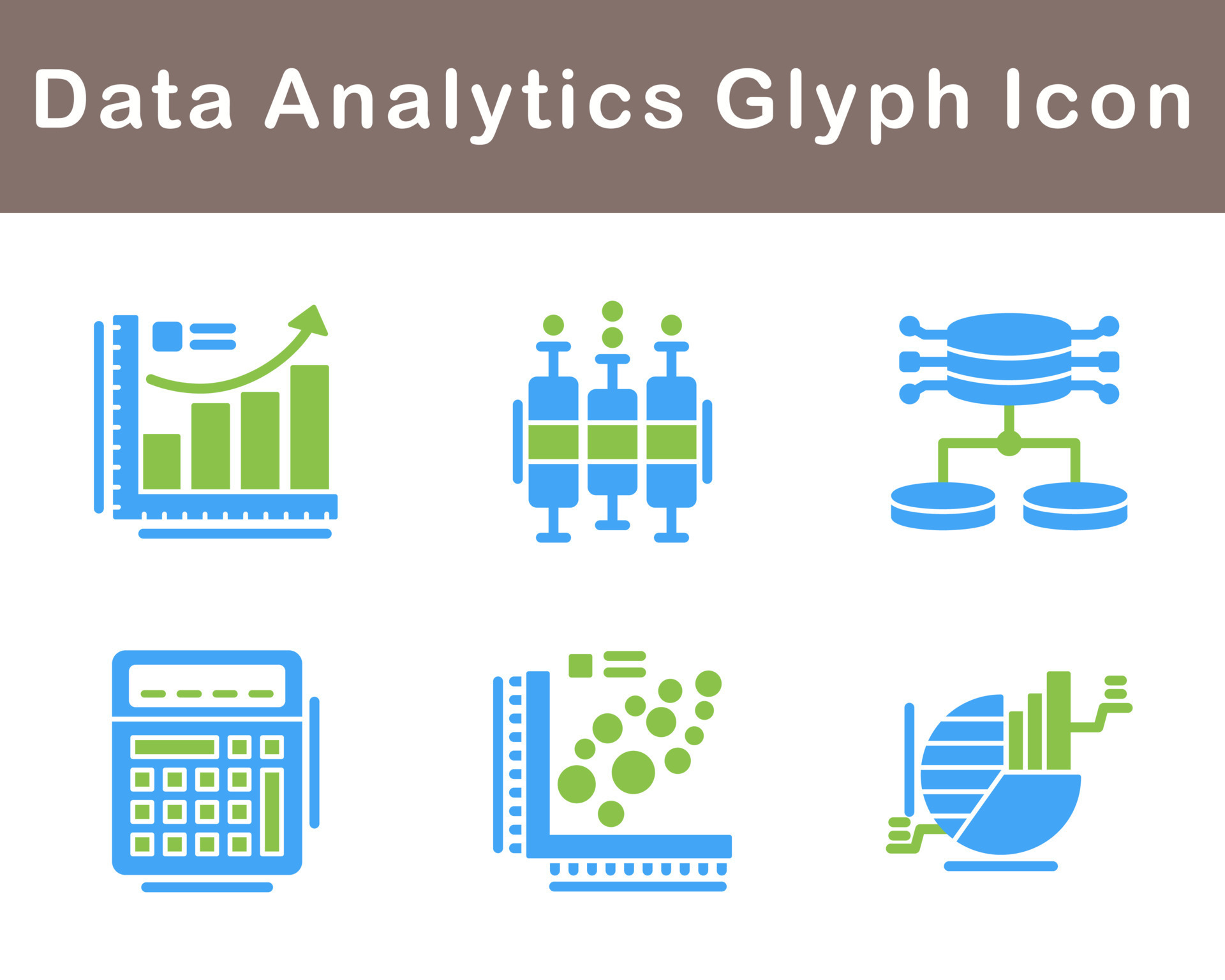 Data Analytics Vector Icon Set 21497030 Vector Art at Vecteezy
