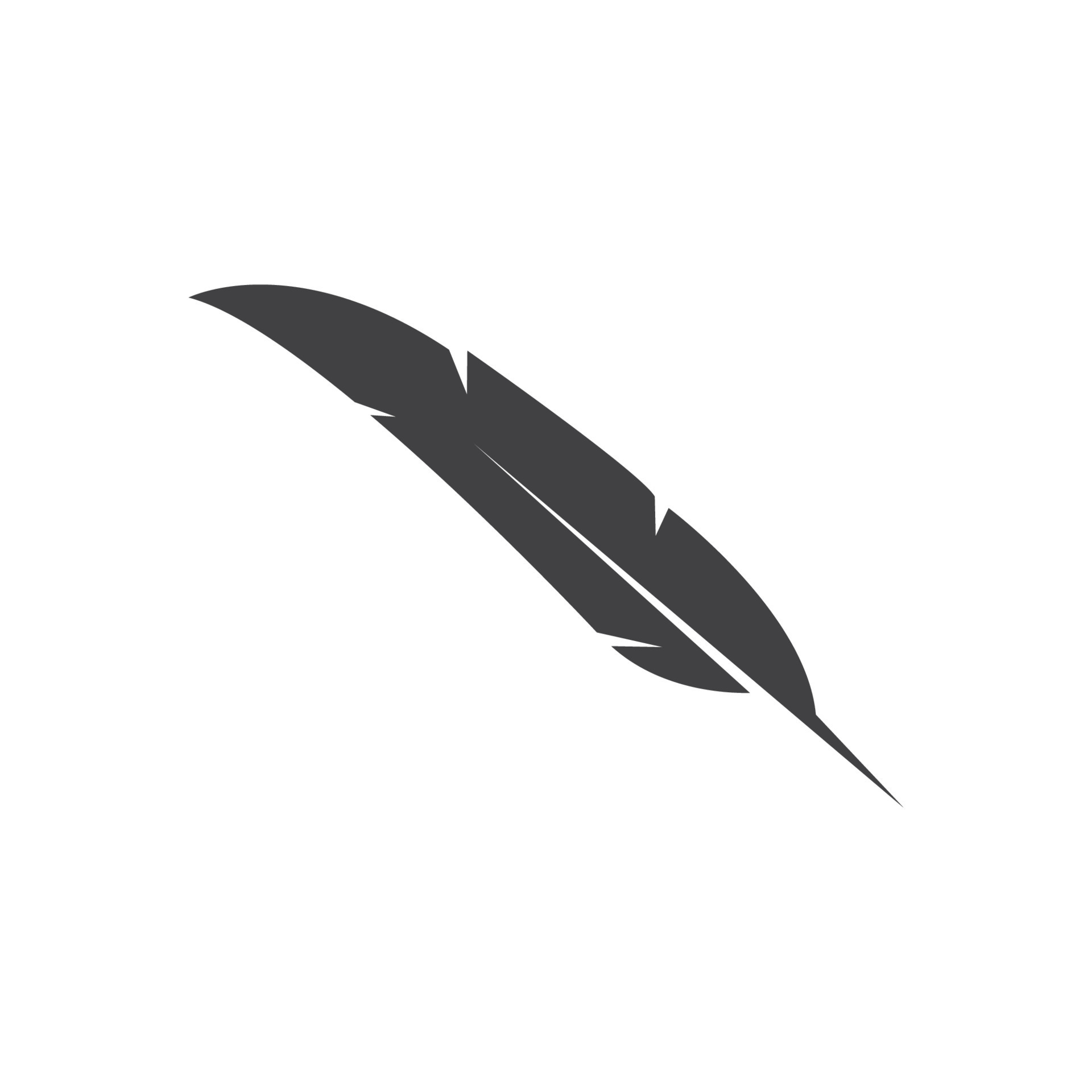 feather icon illustration vector template 21497294 Vector Art at Vecteezy