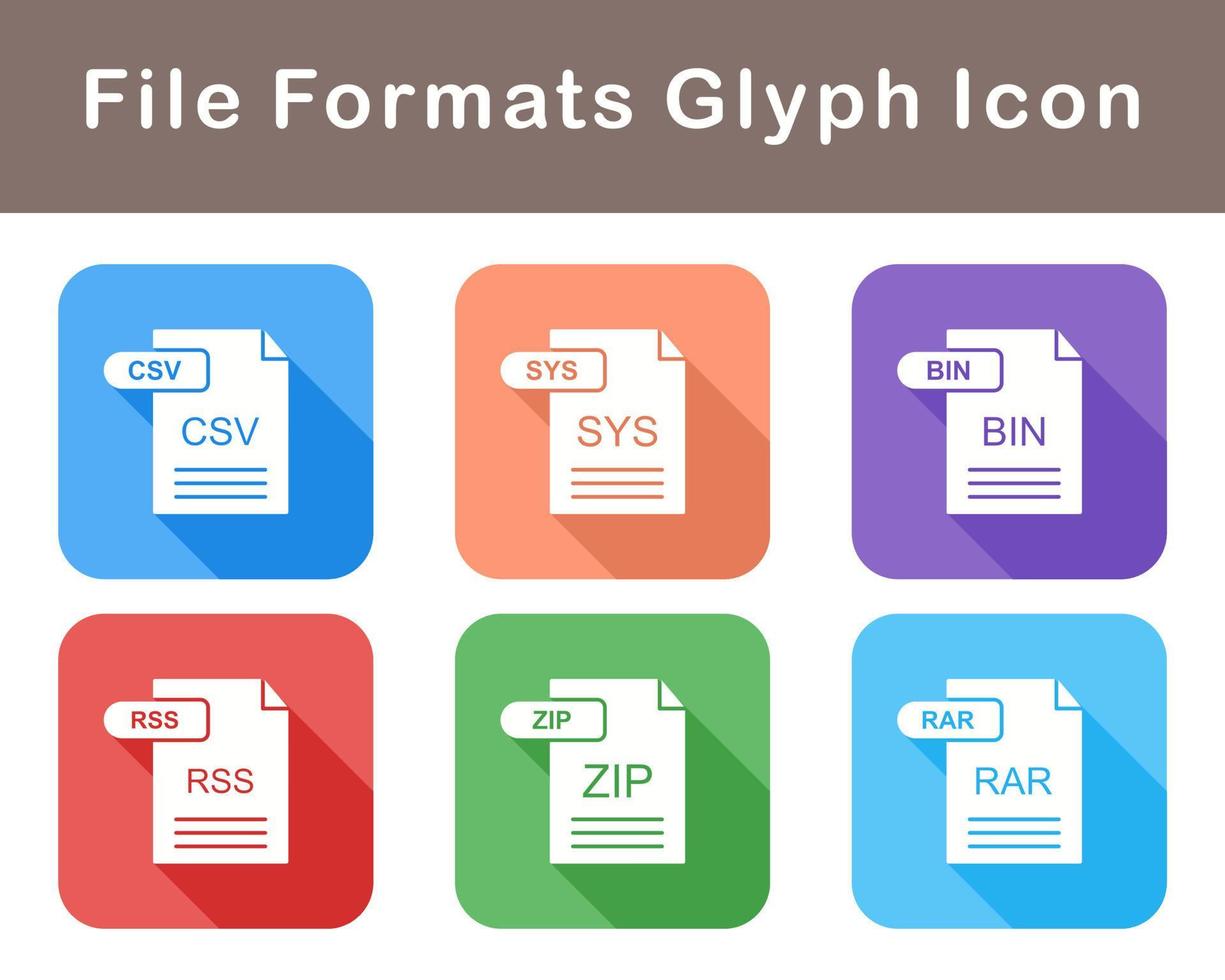 File Formats Vector Icon Set 21497697 Vector Art at Vecteezy
