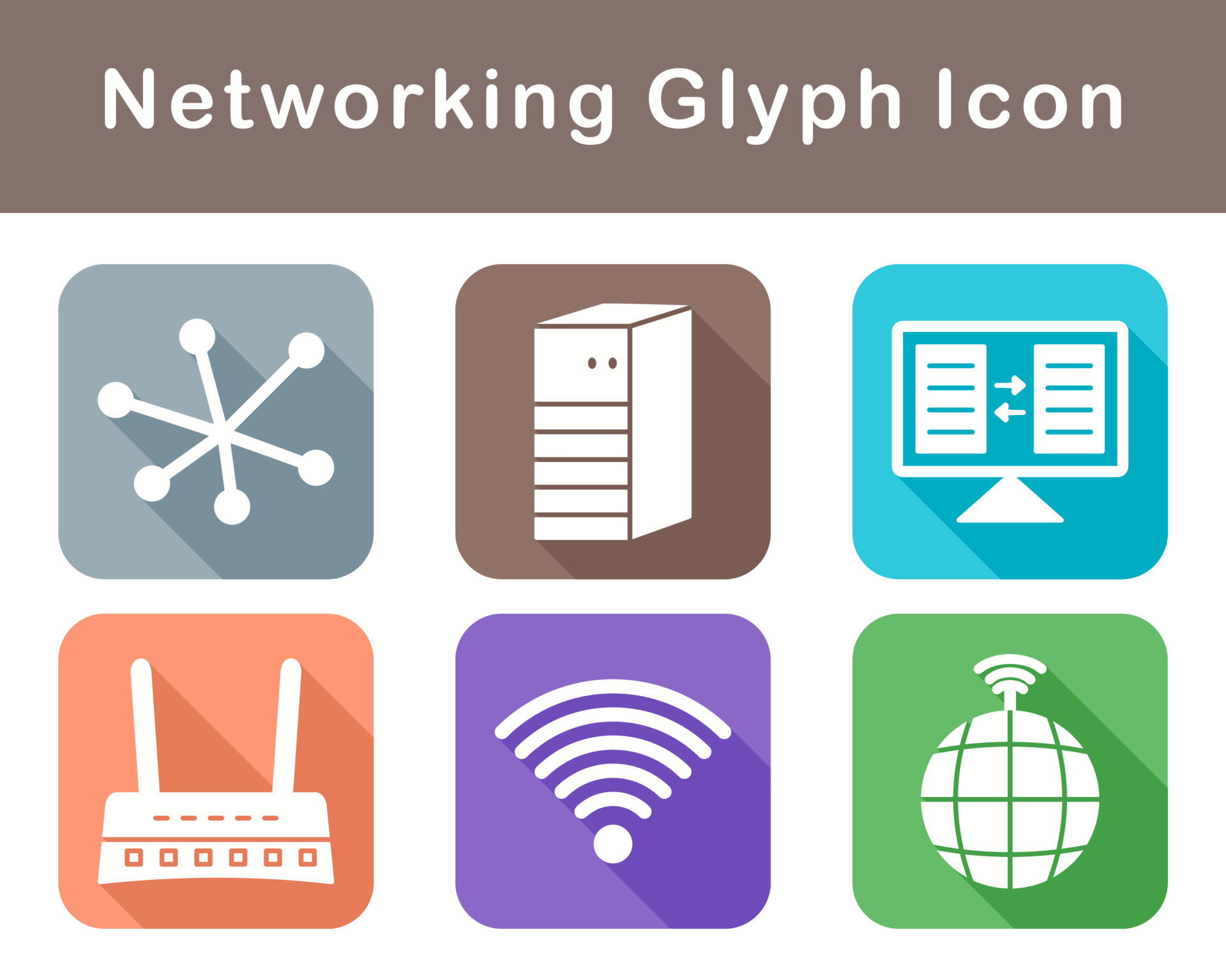 Networking Vector Icon Set 21497975 Vector Art at Vecteezy