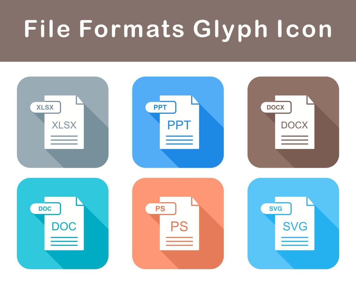 File Formats Vector Icon Set 21498010 Vector Art at Vecteezy