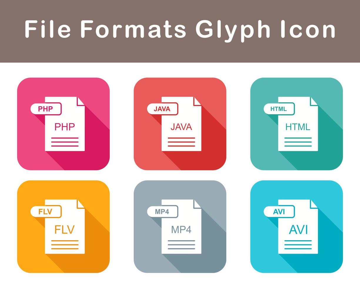 File Formats Vector Icon Set 21498015 Vector Art at Vecteezy