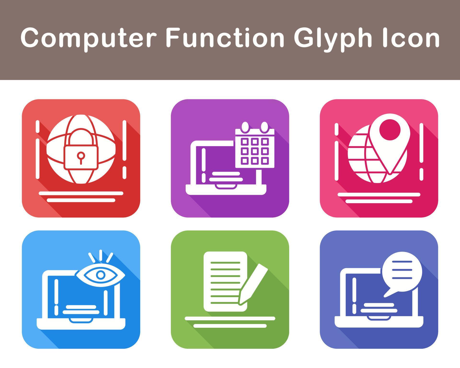 Computer Function Vector Icon Set 21498536 Vector Art at Vecteezy