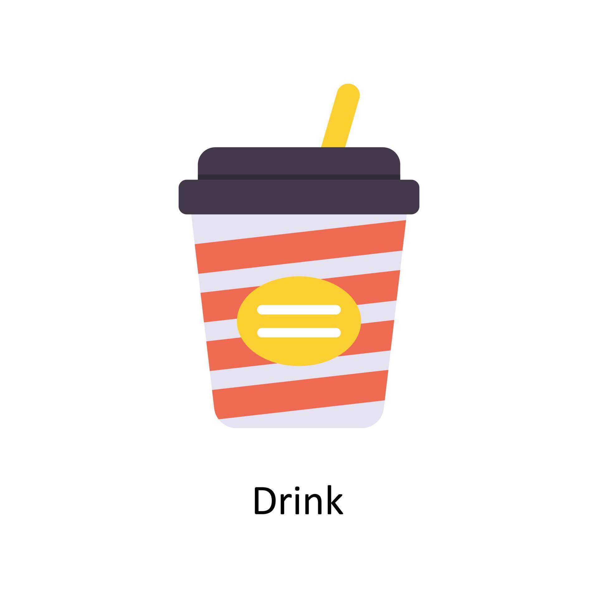 Drink vector Flat Icons. Simple stock illustration stock illustration ...