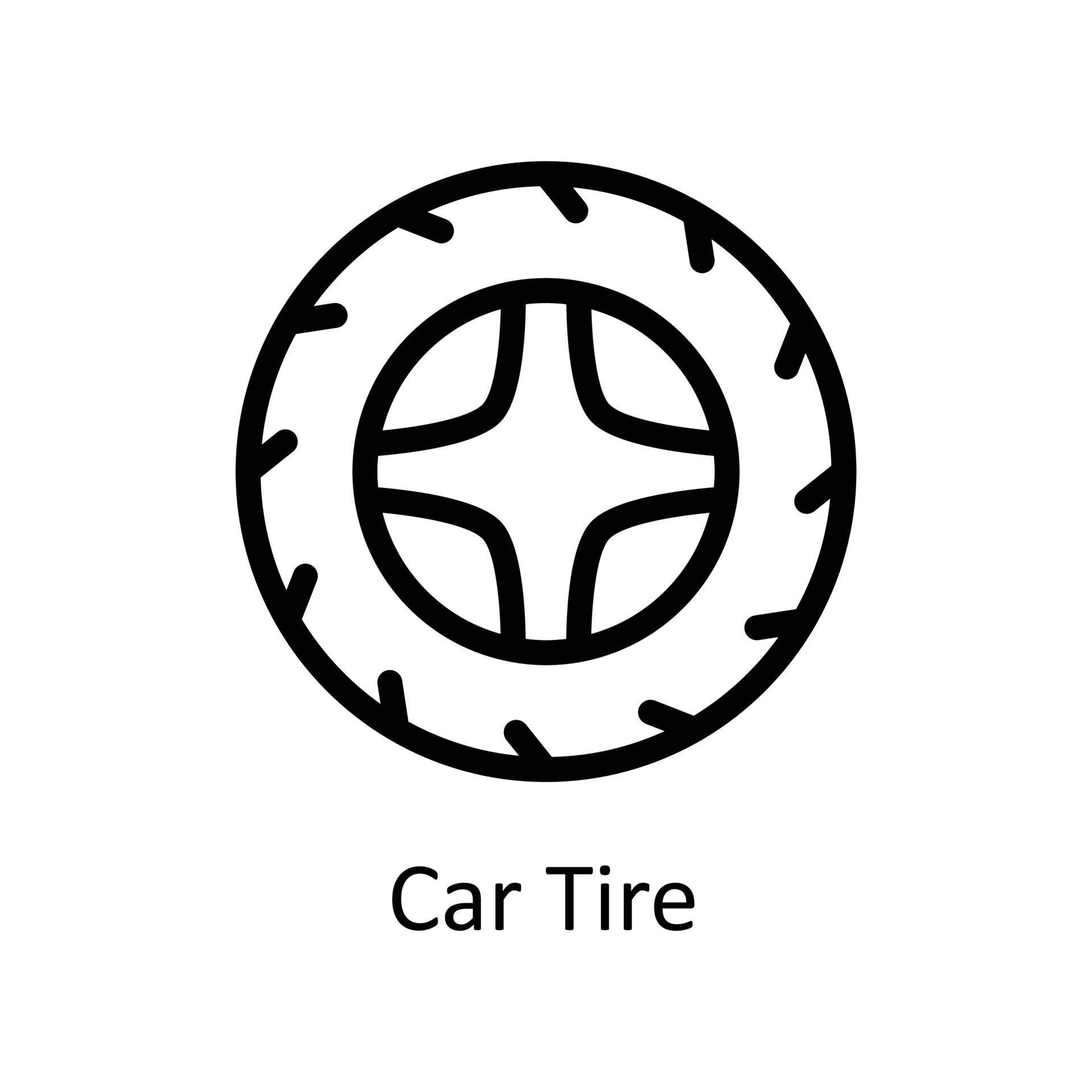 Car Tire Vector Outline Icons. Simple stock illustration stock 21499630 Vector Art at Vecteezy