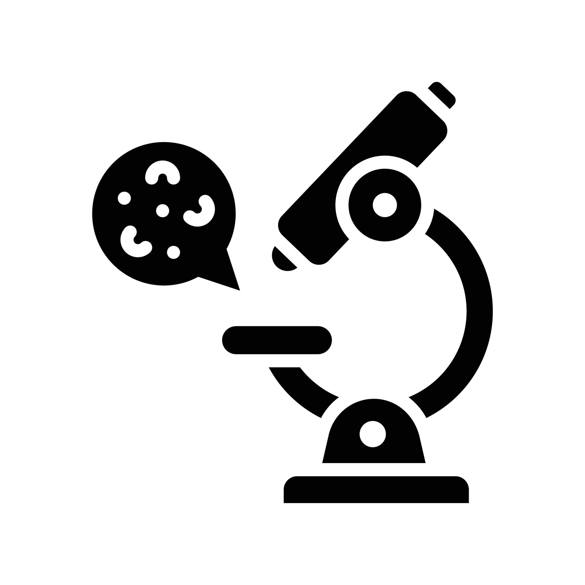 Scientific Research Vector Solid Icons Simple Stock Illustration Stock