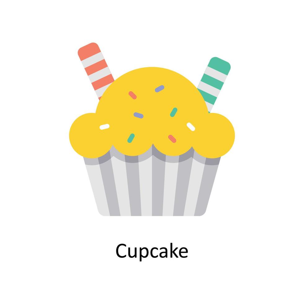 Cupcake Vector Flat Icons Simple Stock Illustration Stock Illustration 21500177 Vector Art At