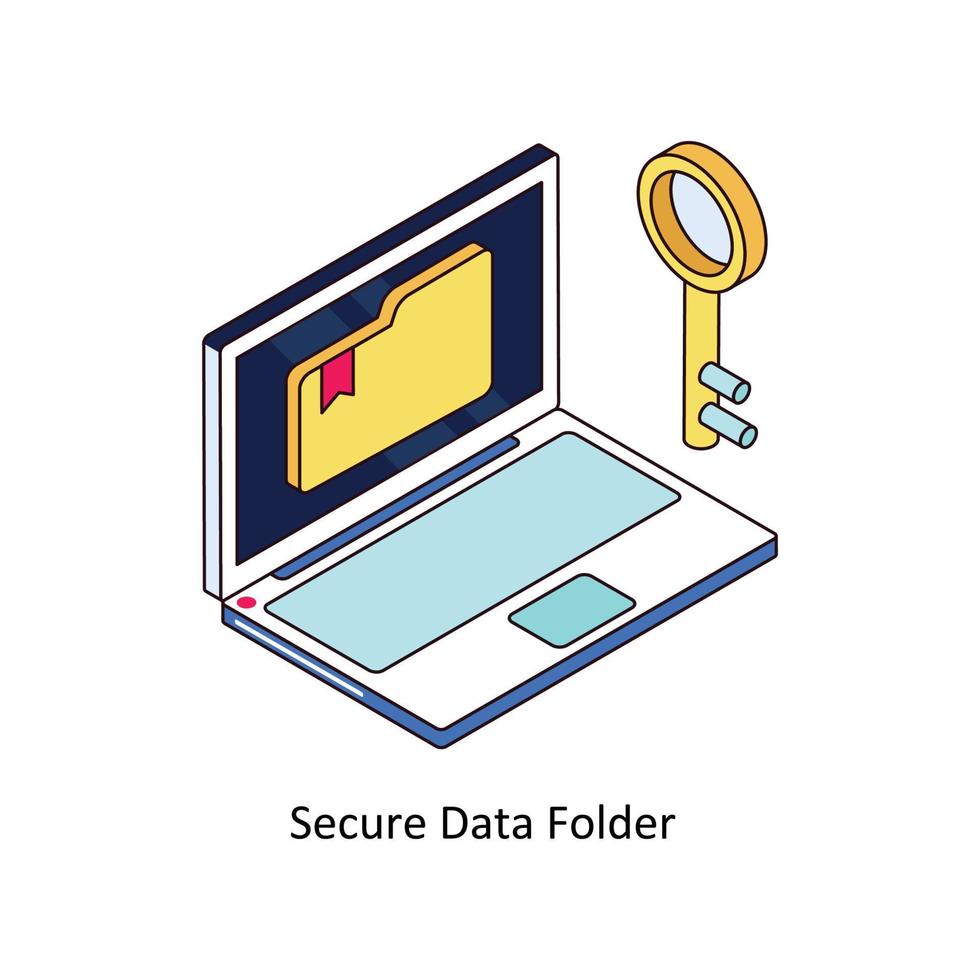 Secure Data Folder Vector Isometric Icons. Simple stock illustration 21500400 Vector Art at Vecteezy