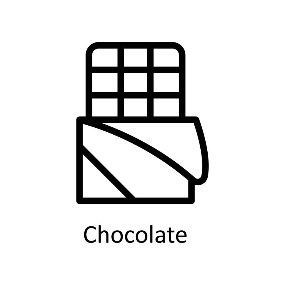 Chocolate Vector Outline Icons Simple Stock Illustration Stock 21500438 Vector Art At Vecteezy