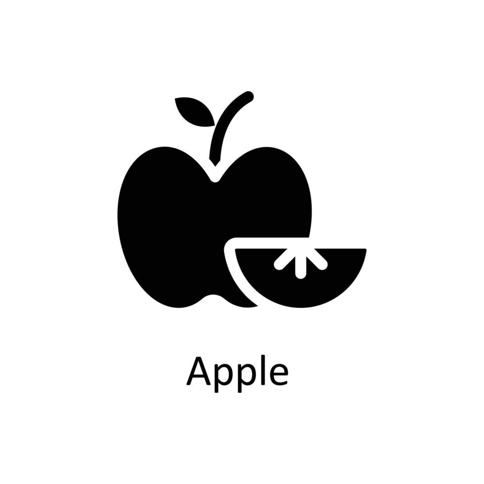 Apple Vector Solid Icons Simple Stock Illustration Stock 21500562 Vector Art At Vecteezy