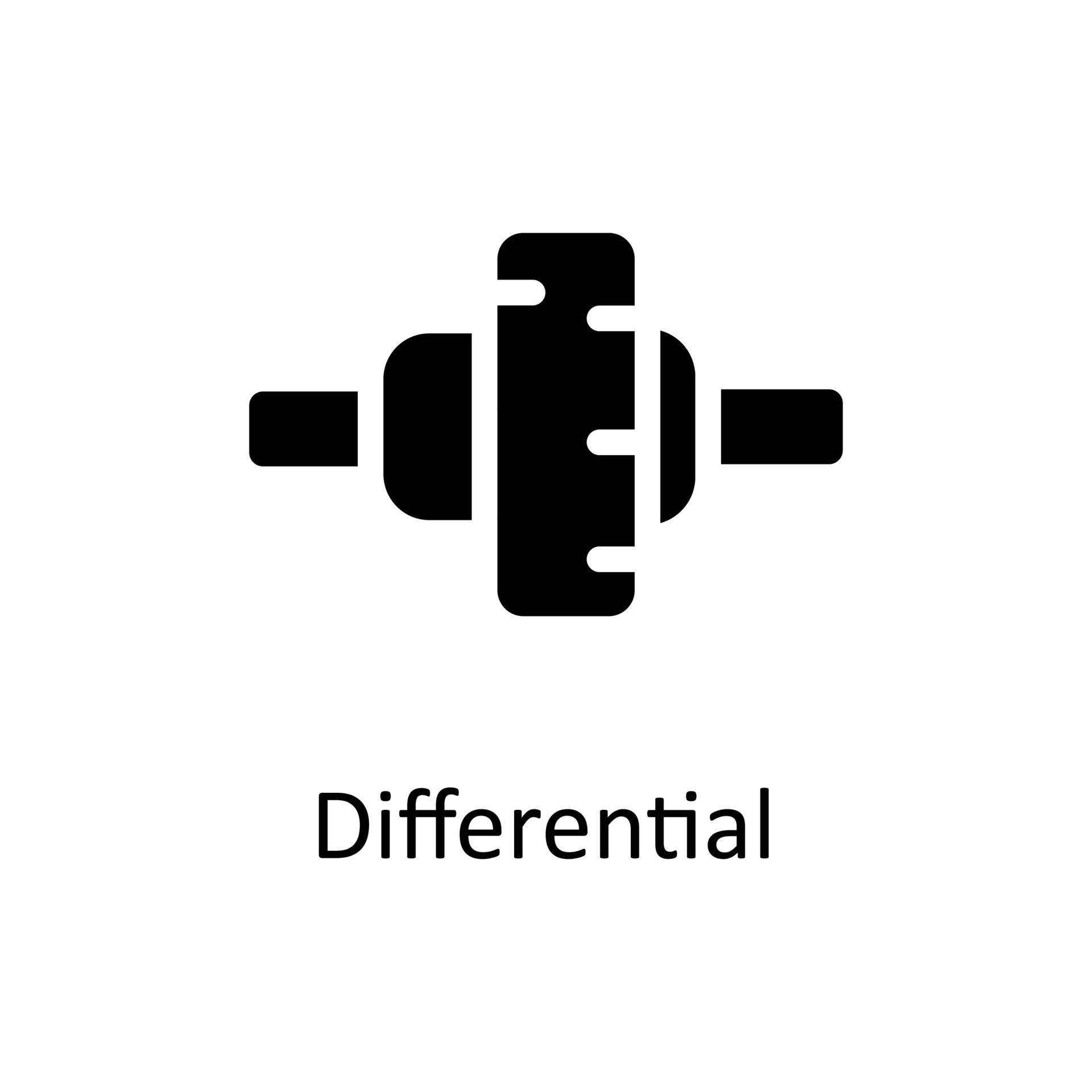 Differential Vector Solid Icons. Simple stock illustration stock ...