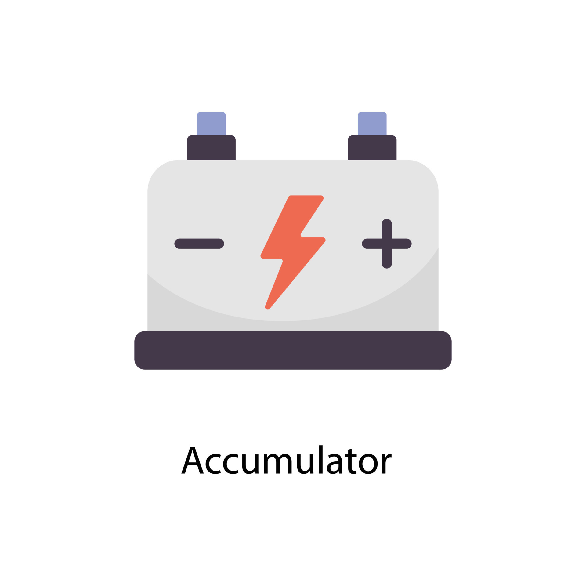 Accumulator Vector Flat Icons. Simple stock illustration stock 21500763 ...