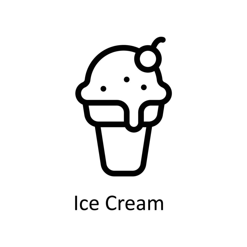 Ice Cream Vector Outline Icons Simple Stock Illustration Stock 21500829 Vector Art At Vecteezy