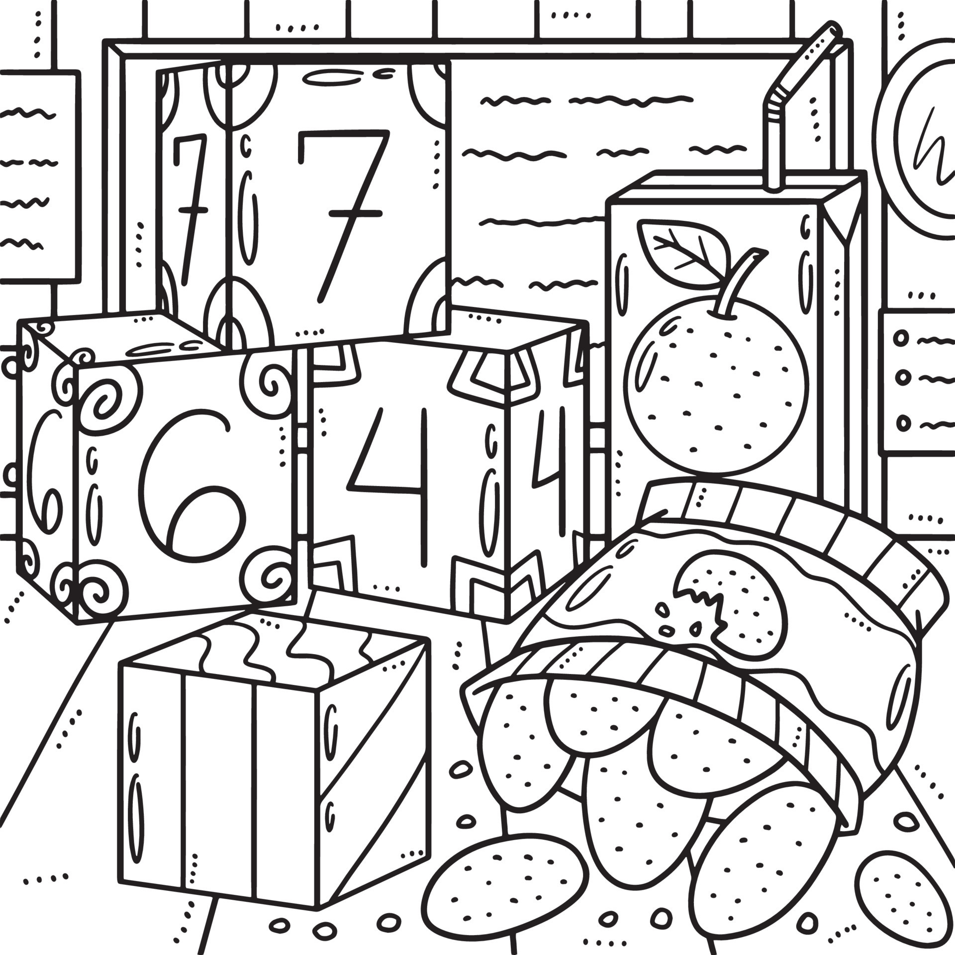 Last Day Of Kindergarten Number Cubes Coloring 21501570 Vector Art At last-day-of-kindergarten-number-cubes-coloring-21501570-vector-art-at