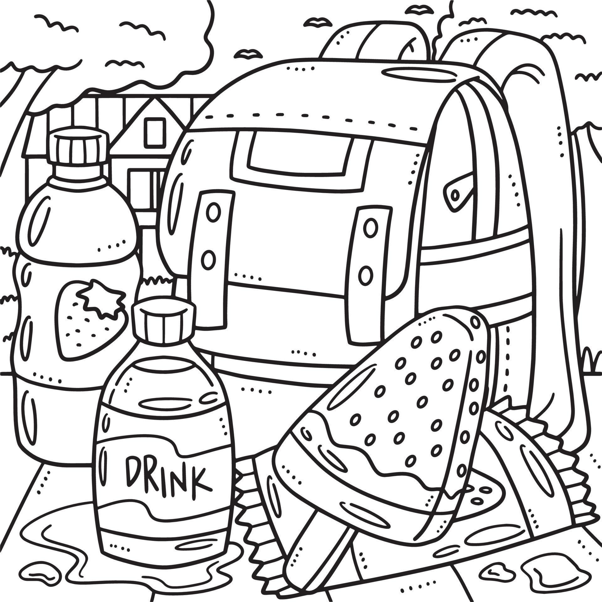 Last Day Of Kindergarten Bag And Snacks Coloring 21501669 Vector Art At last-day-of-kindergarten-bag-and-snacks-coloring-21501669-vector-art-at