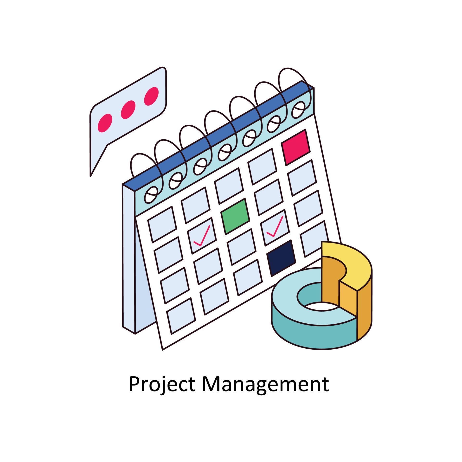 Project Management Vector Isometric Icons. Simple stock illustration ...