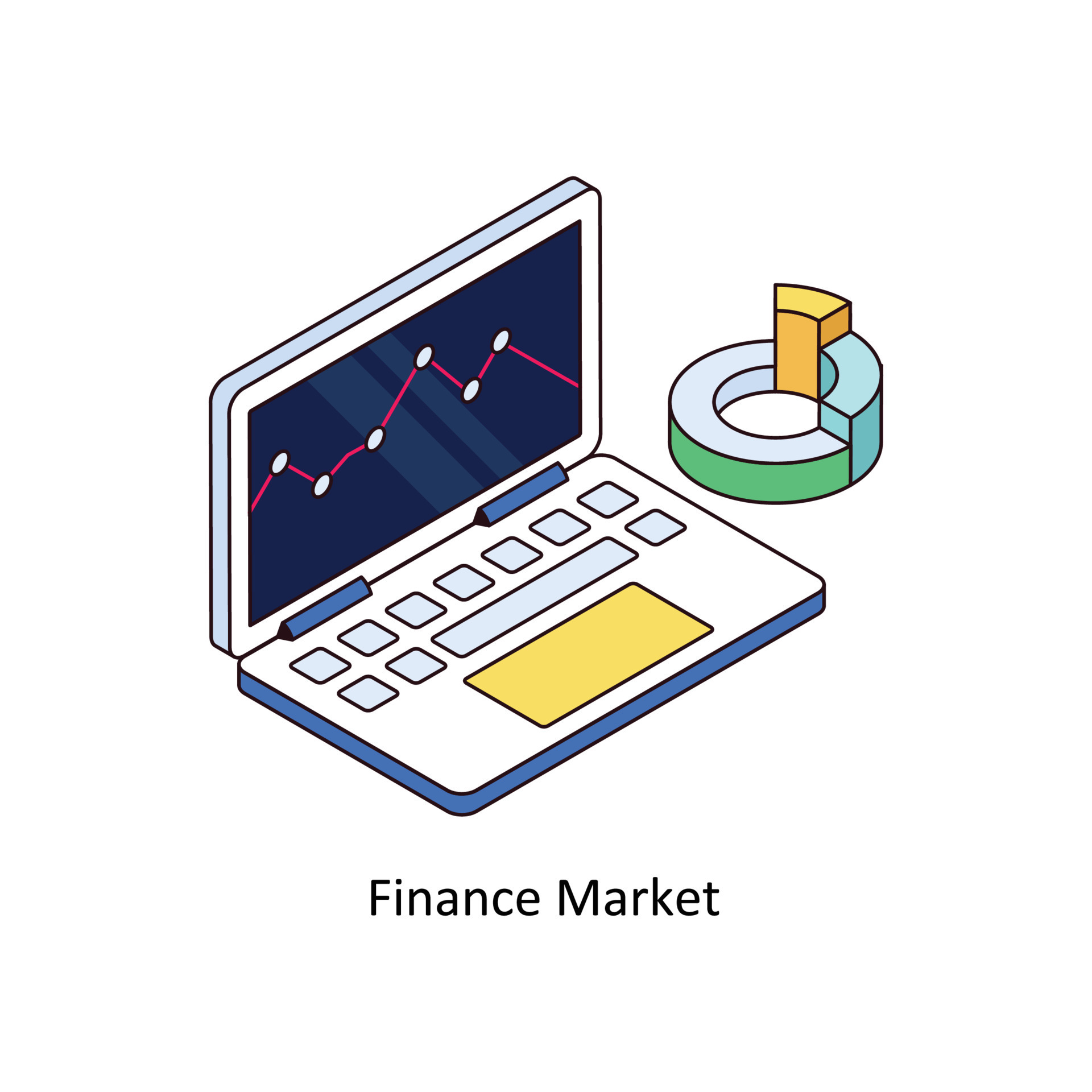 Finance Market Vector Isometric Icons. Simple stock illustration stock ...