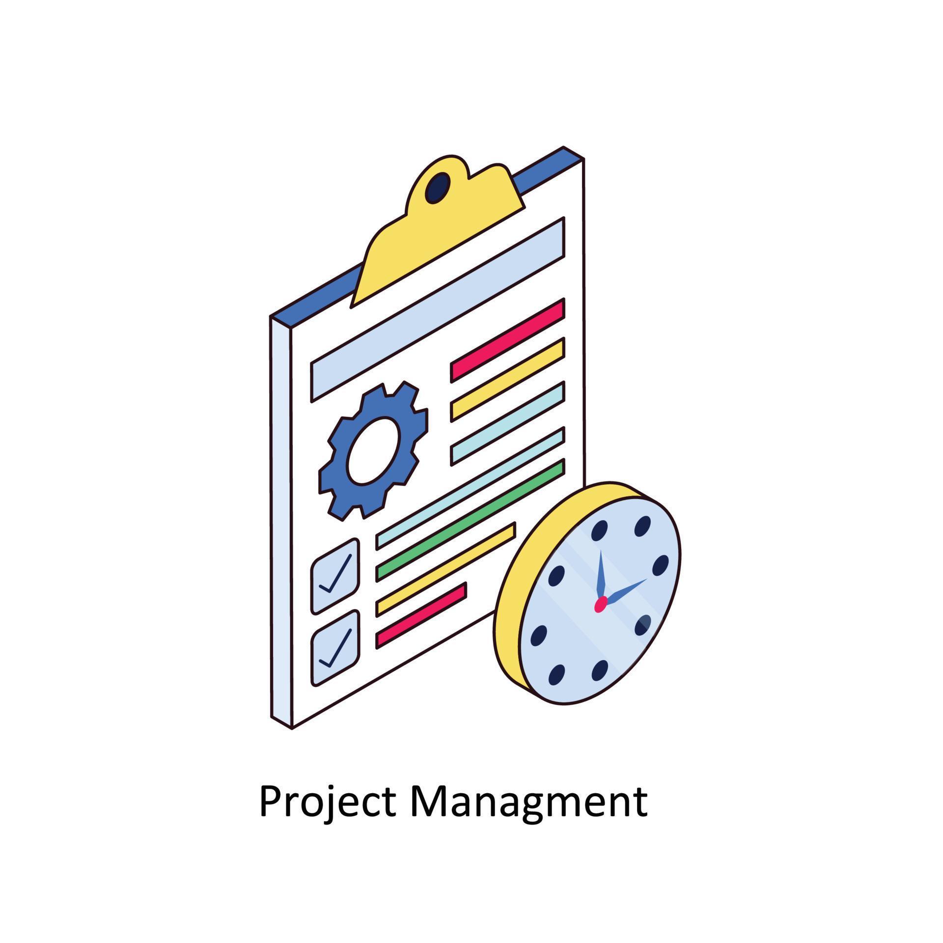 Project Management Vector Isometric Icons. Simple stock illustration ...