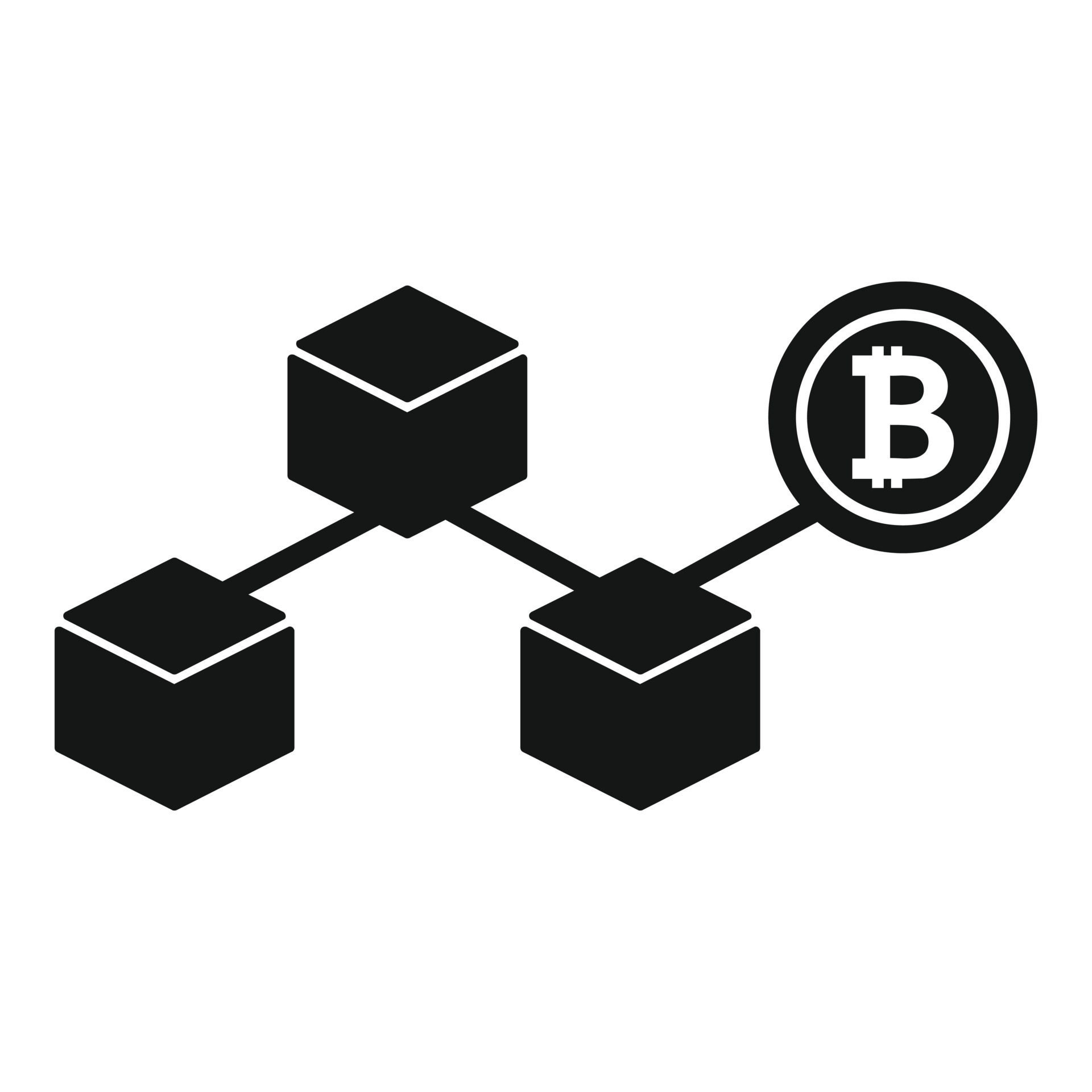 Crypto bitcoin icon simple vector. Block chain 21503056 Vector Art at ...