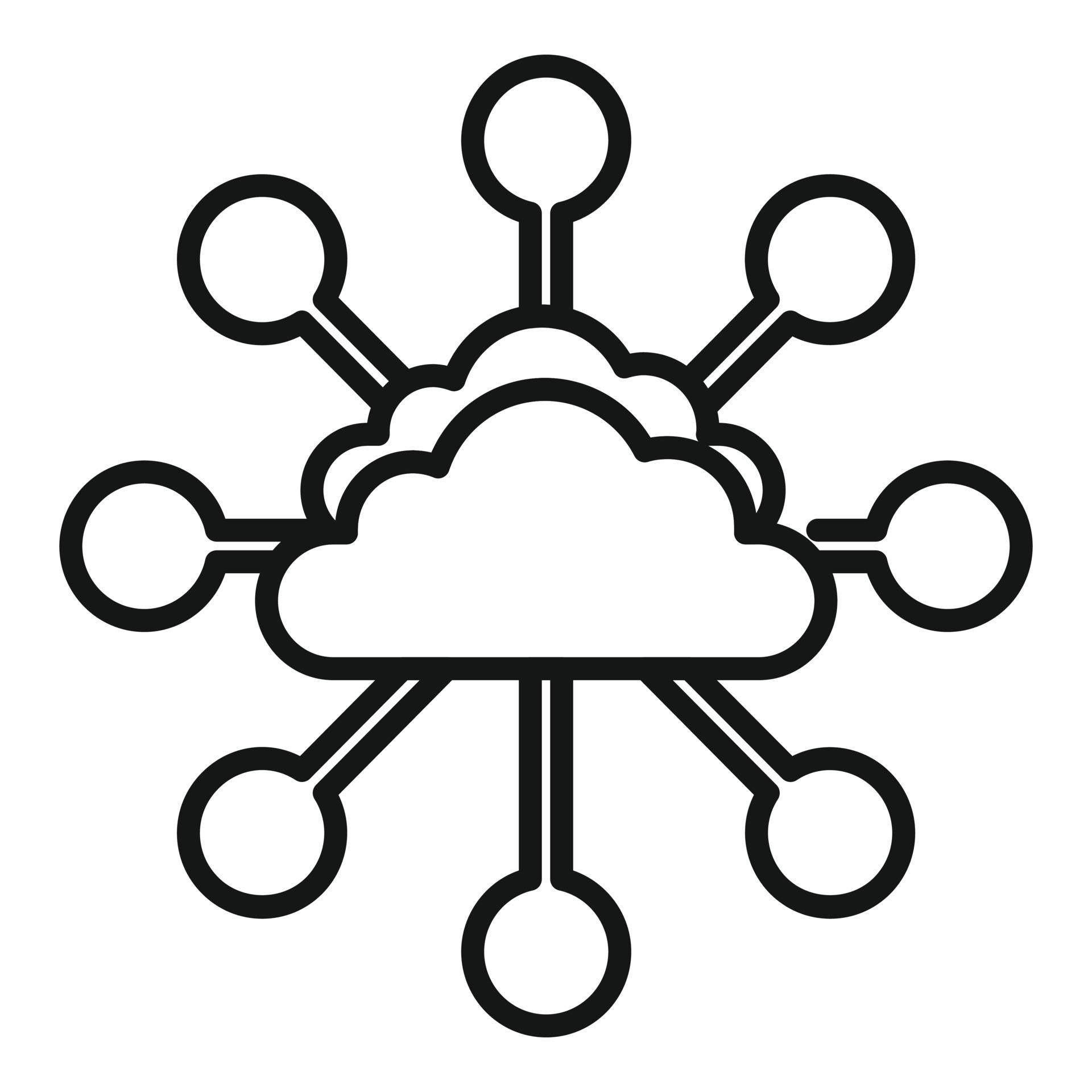 Blockchain Cloud Icon Outline Vector Block Chain 21503113 Vector Art