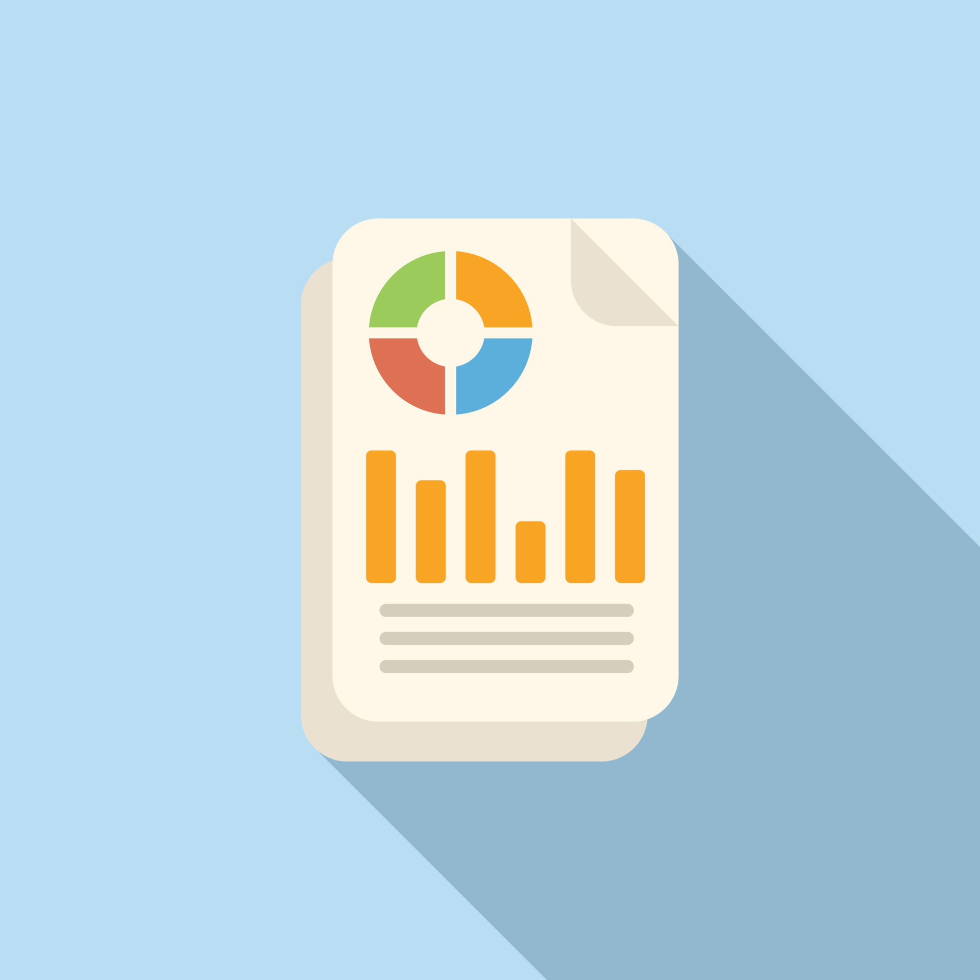 Business Report Icon Flat Vector Digital Data 21503338 Vector Art At