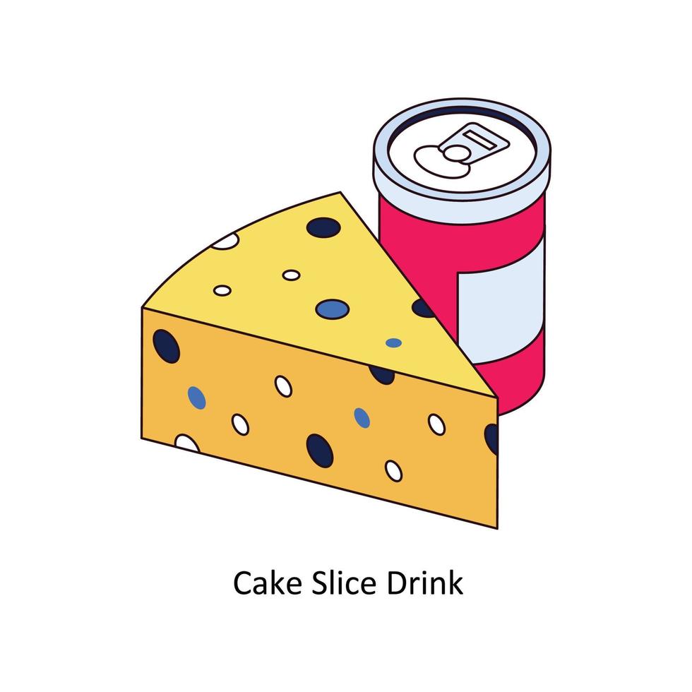 Cake Slice Drink Vector Isometric Icons Simple Stock Illustration Stock 21503529 Vector Art At