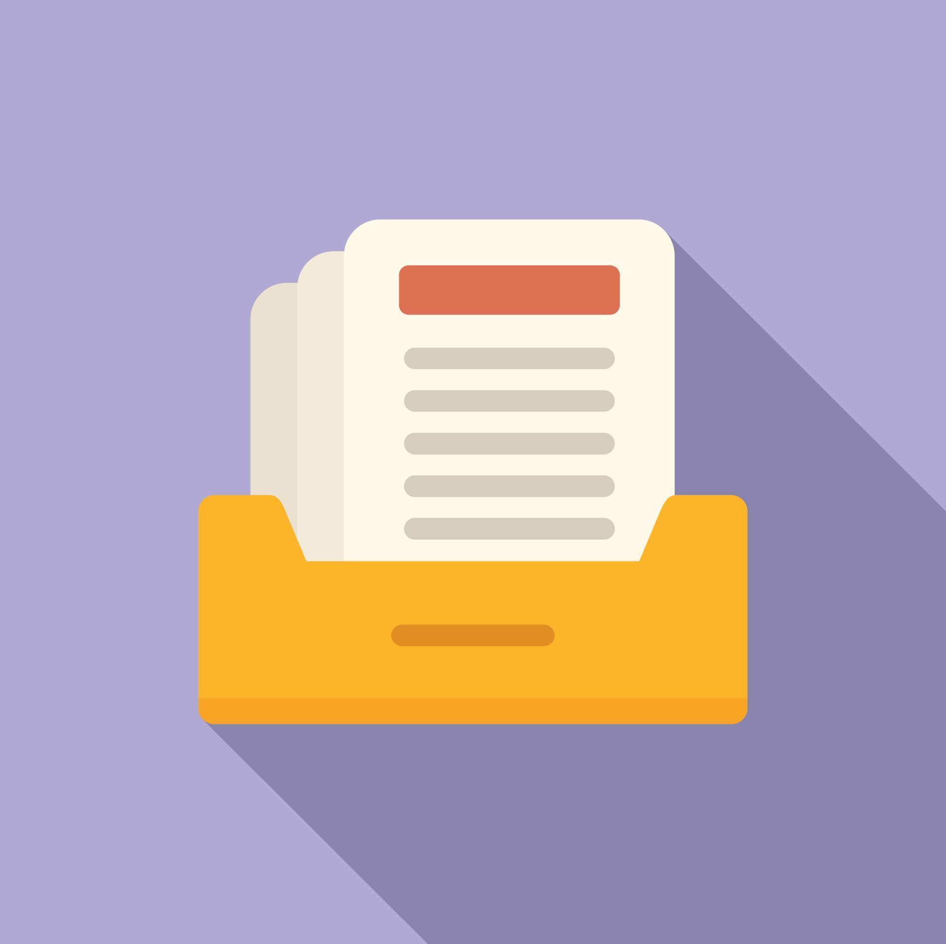 Report folder icon flat vector. Document data 21503865 Vector Art at Vecteezy