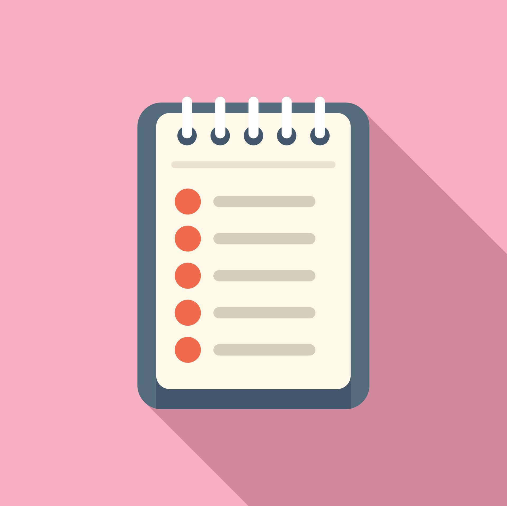 Notebook report icon flat vector. Business document 21503876 Vector Art ...