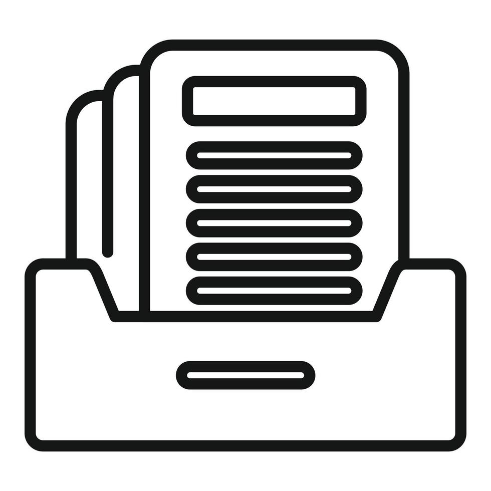 Report Folder Icon Outline Vector Document Data 21503881 Vector Art At