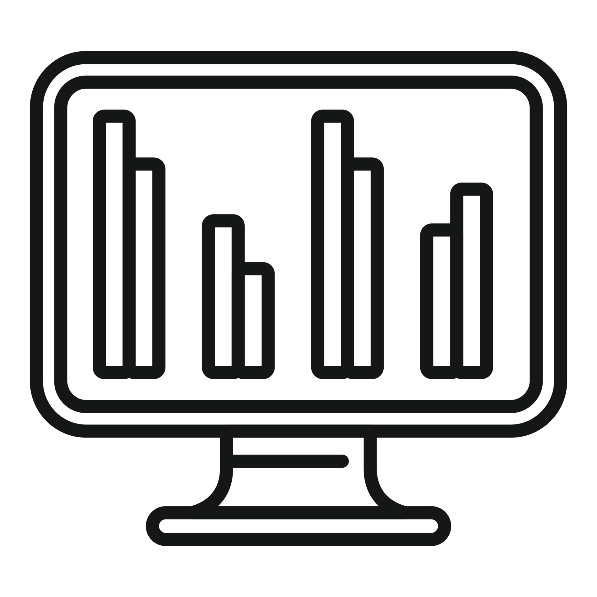 Computer chart icon outline vector. Business report 21503908 Vector Art ...