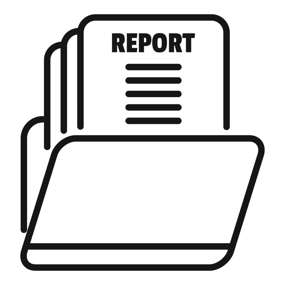 Report data folder icon outline vector. Business document 21503917 ... Report data folder icon outline vector. Business document 21503917 ...