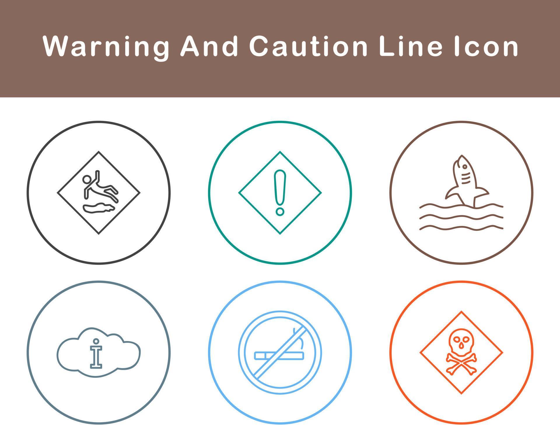 Warning And Caution Vector Icon Set 21504605 Vector Art at Vecteezy