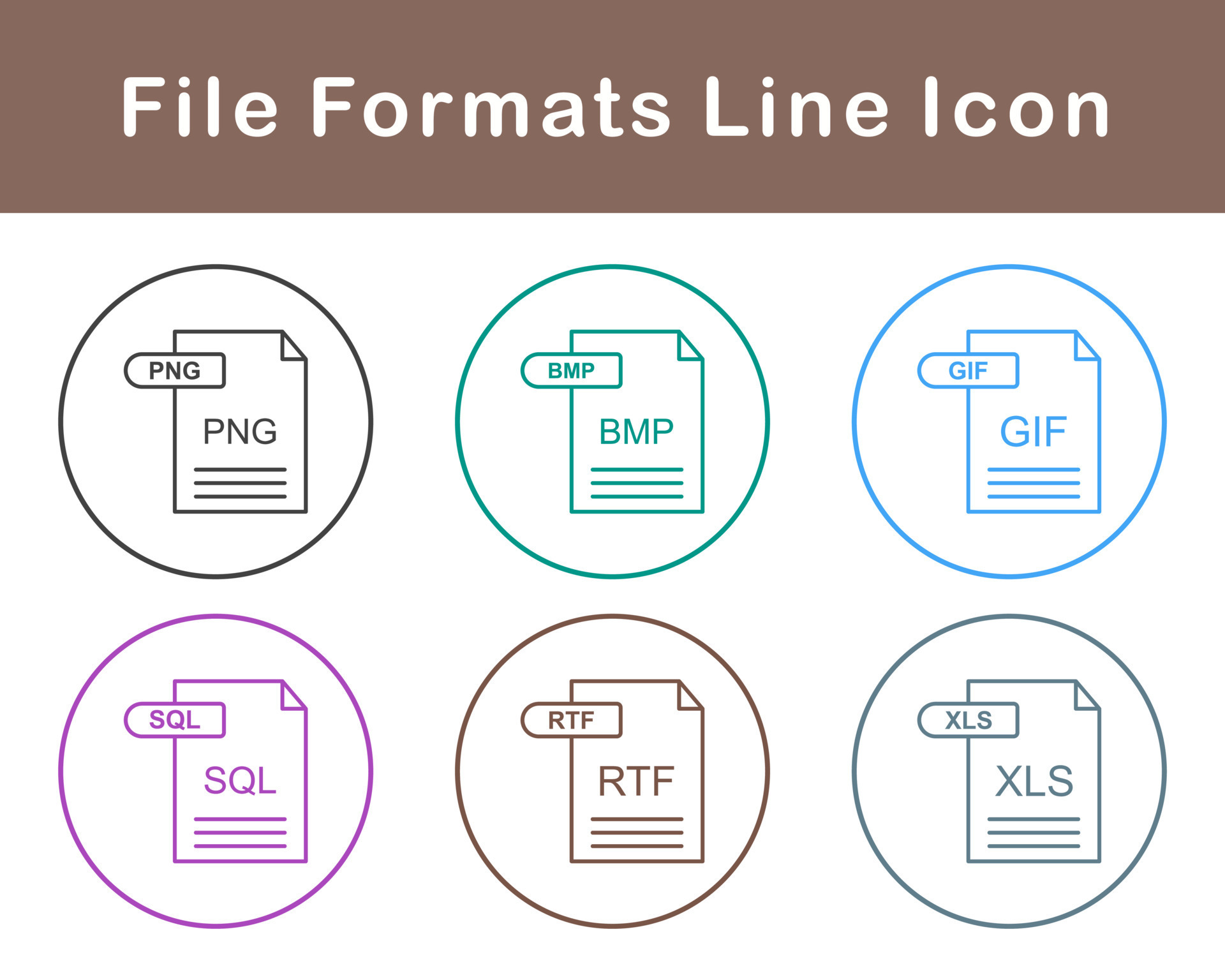 File Formats Vector Icon Set 21504982 Vector Art at Vecteezy