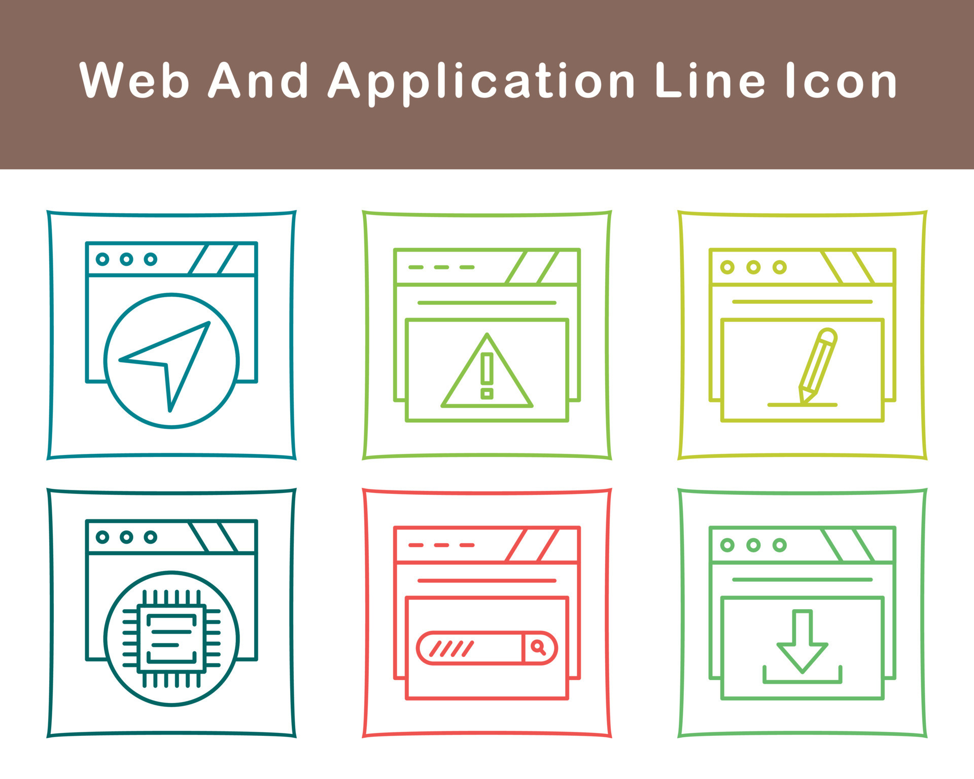 Web And Application Vector Icon Set 21505019 Vector Art at Vecteezy