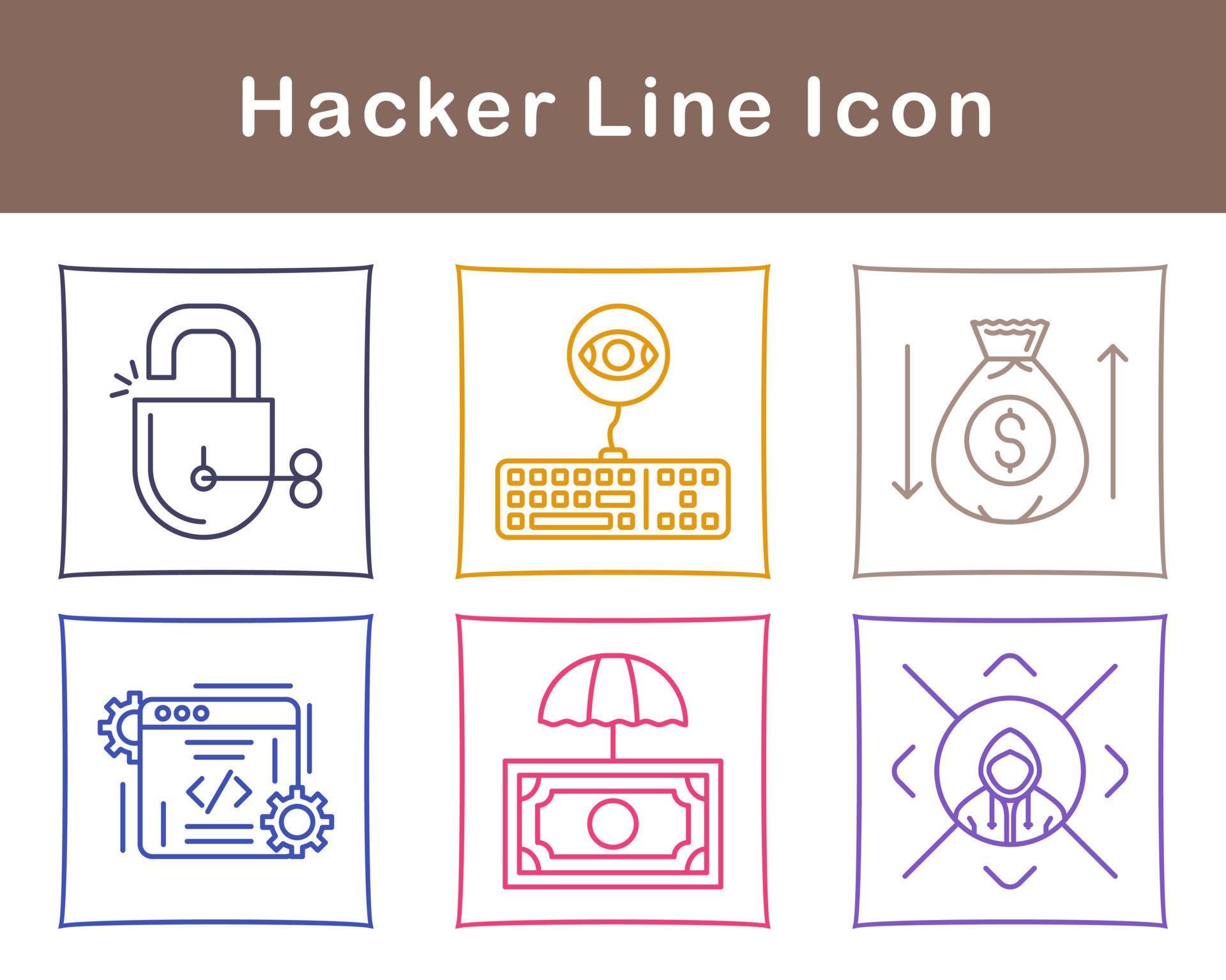 Hacker Vector Icon Set 21505025 Vector Art at Vecteezy