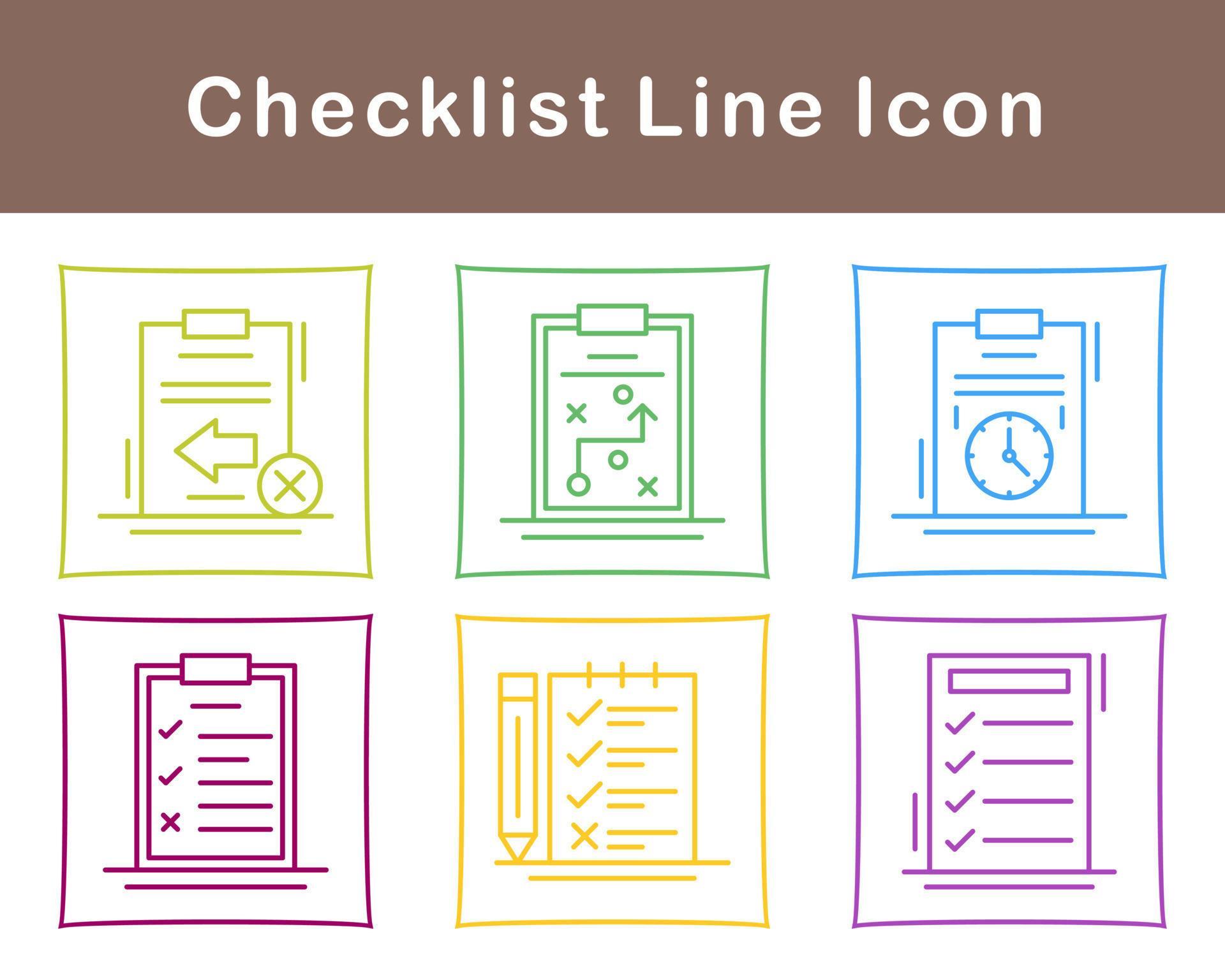 Checklist Vector Icon Set 21505027 Vector Art at Vecteezy