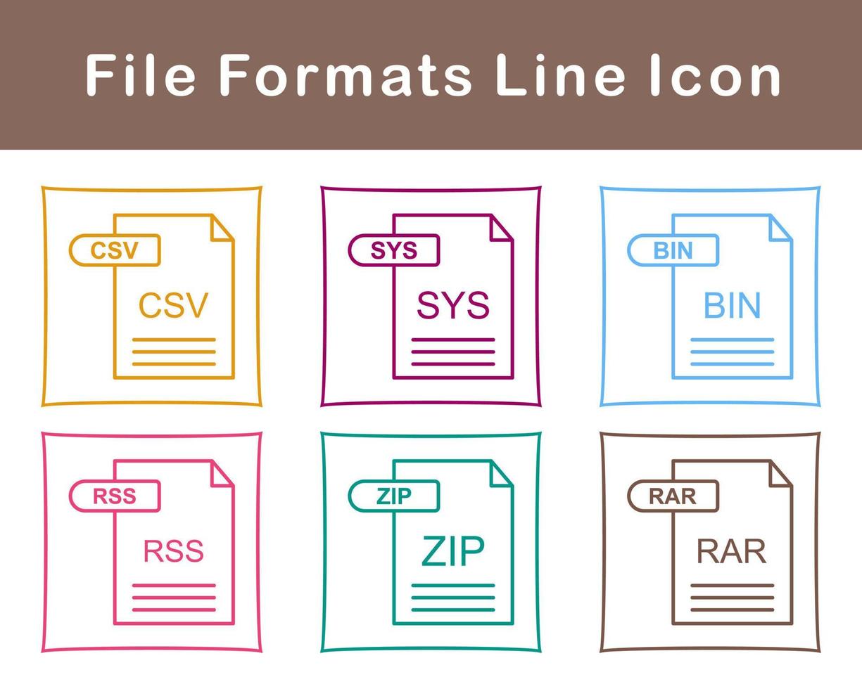 File Formats Vector Icon Set 21505136 Vector Art at Vecteezy