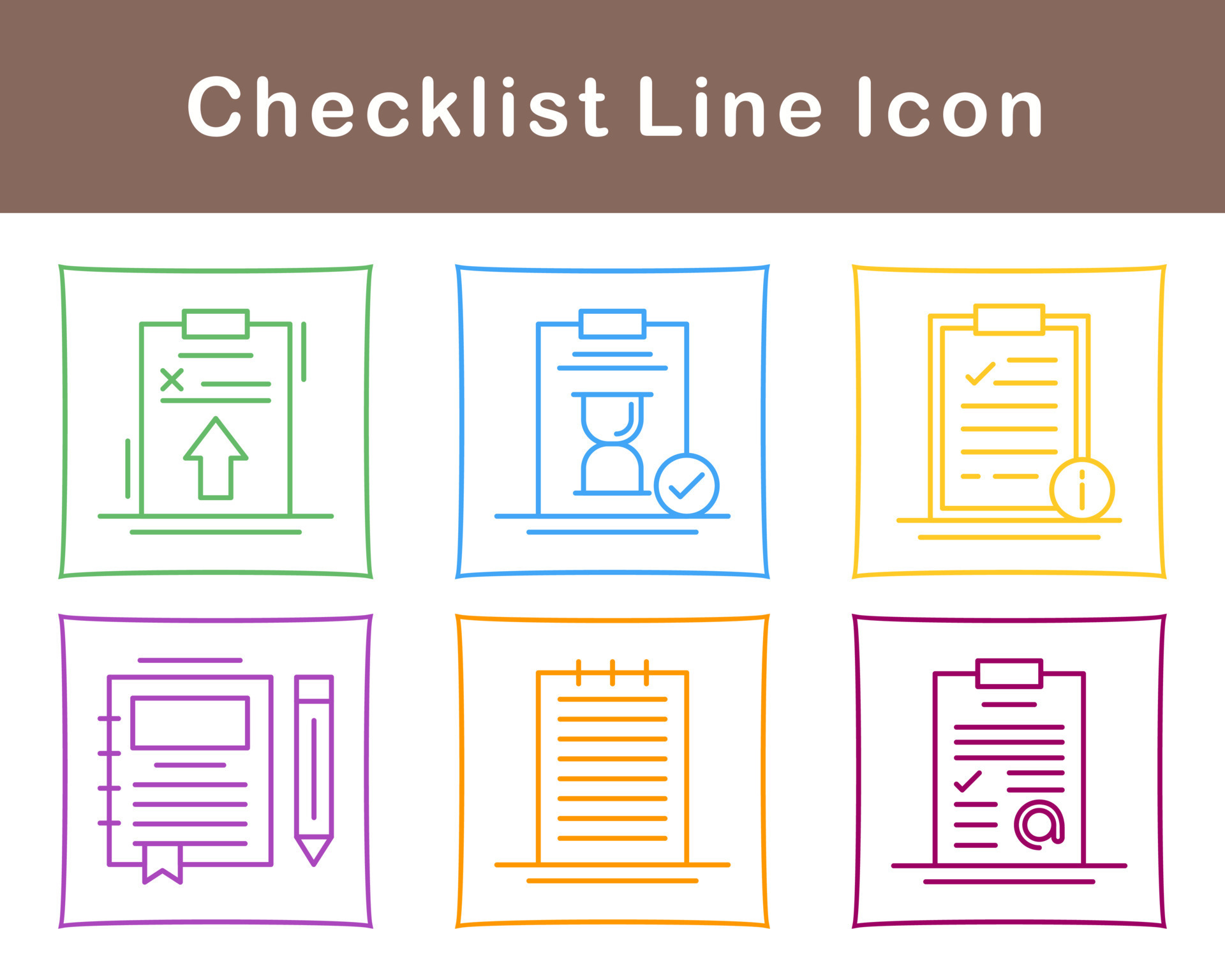 Checklist Vector Icon Set 21505170 Vector Art At Vecteezy