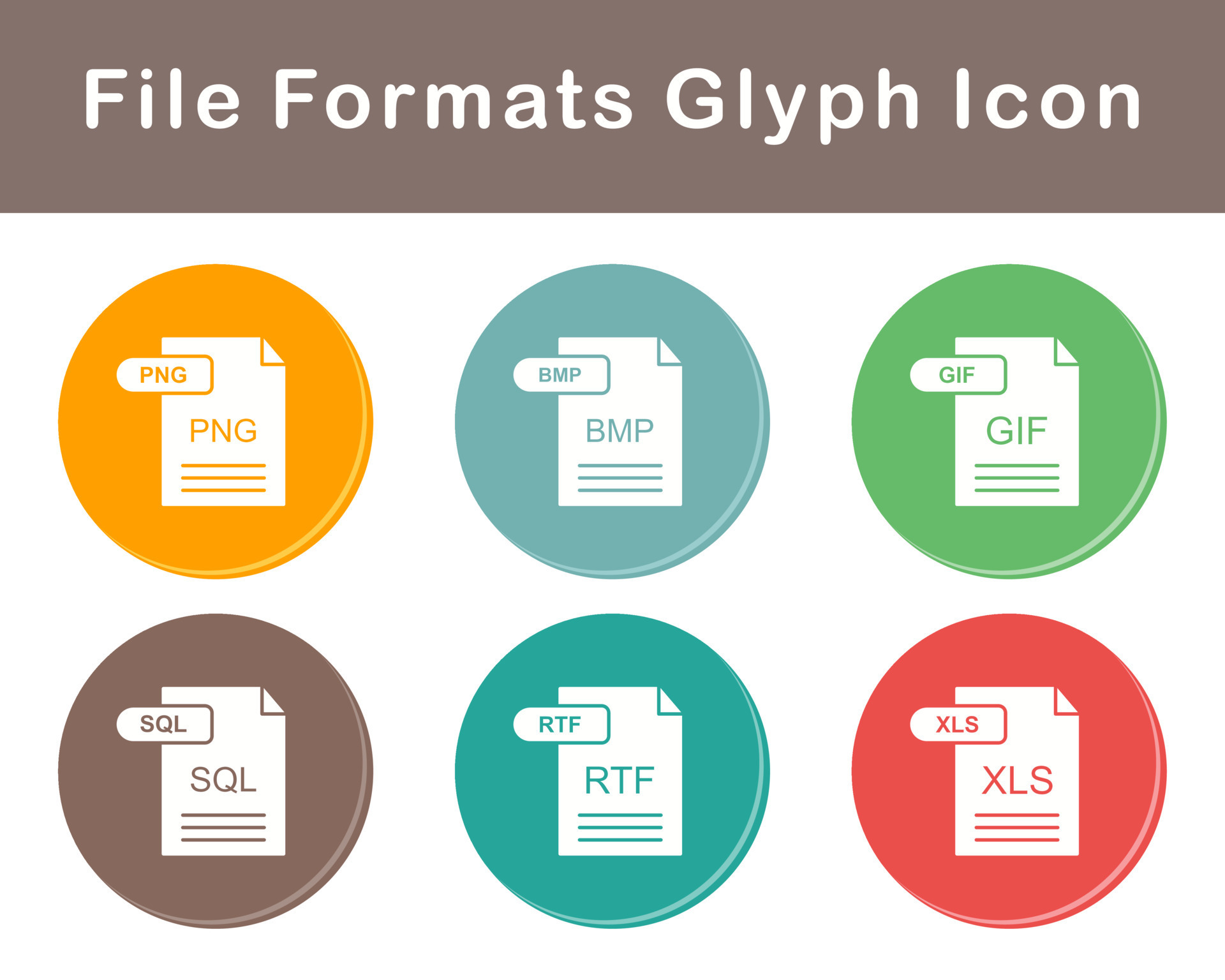 File Formats Vector Icon Set 21505485 Vector Art At Vecteezy