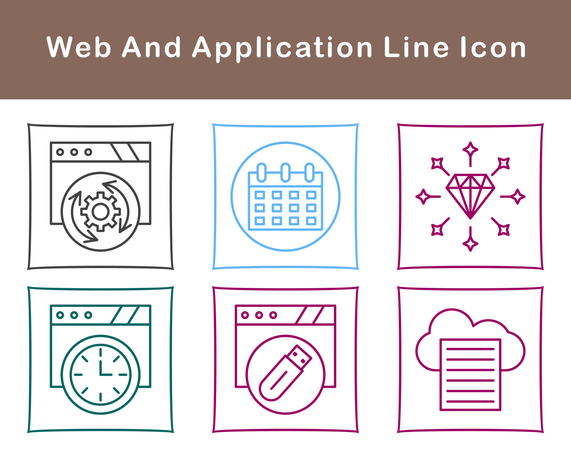 Web And Application Vector Icon Set 21505537 Vector Art At Vecteezy
