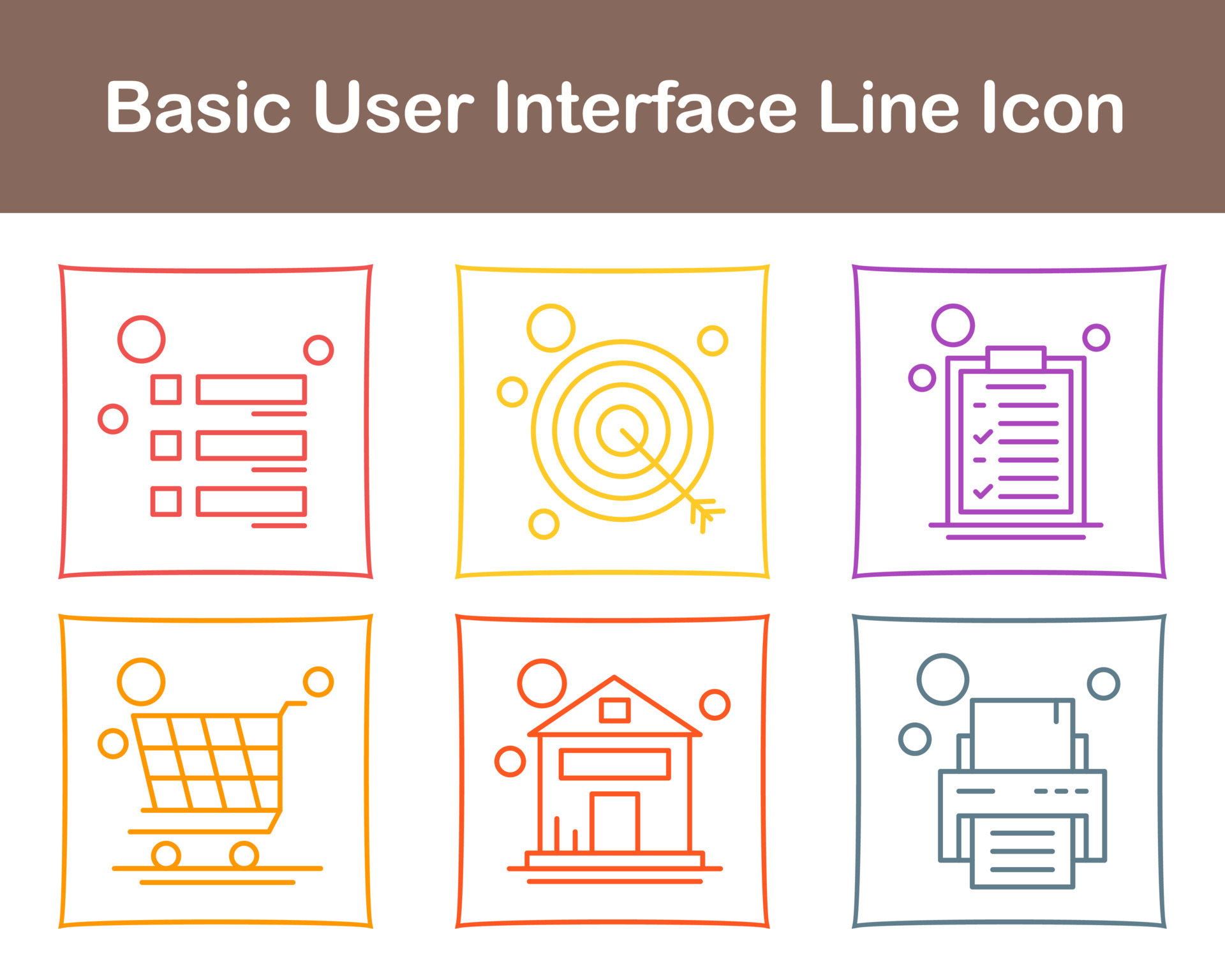 Basic User Interface Vector Icon Set 21505540 Vector Art at Vecteezy
