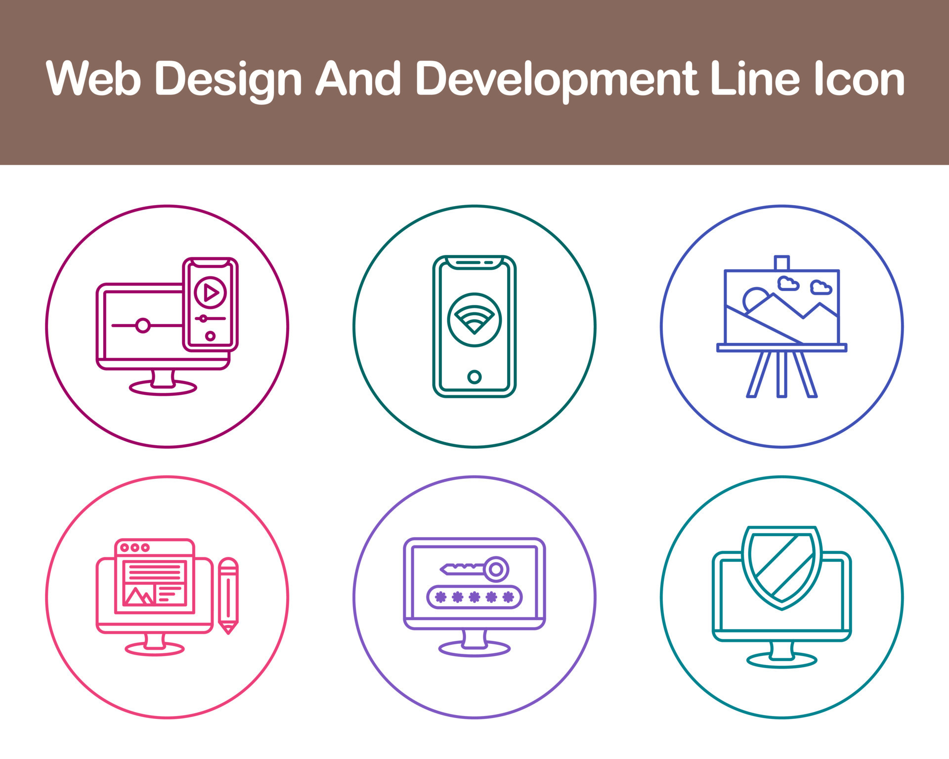 Web Design And Development Vector Icon Set 21505689 Vector Art at Vecteezy