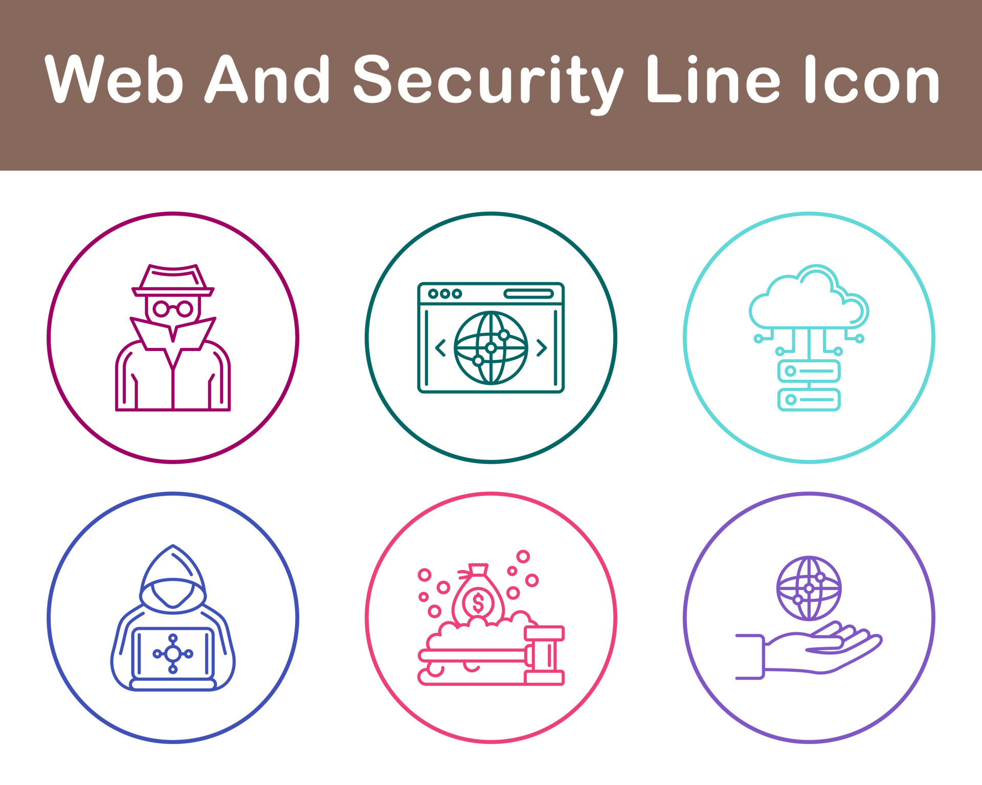 Web And Security Vector Icon Set 21505724 Vector Art at Vecteezy